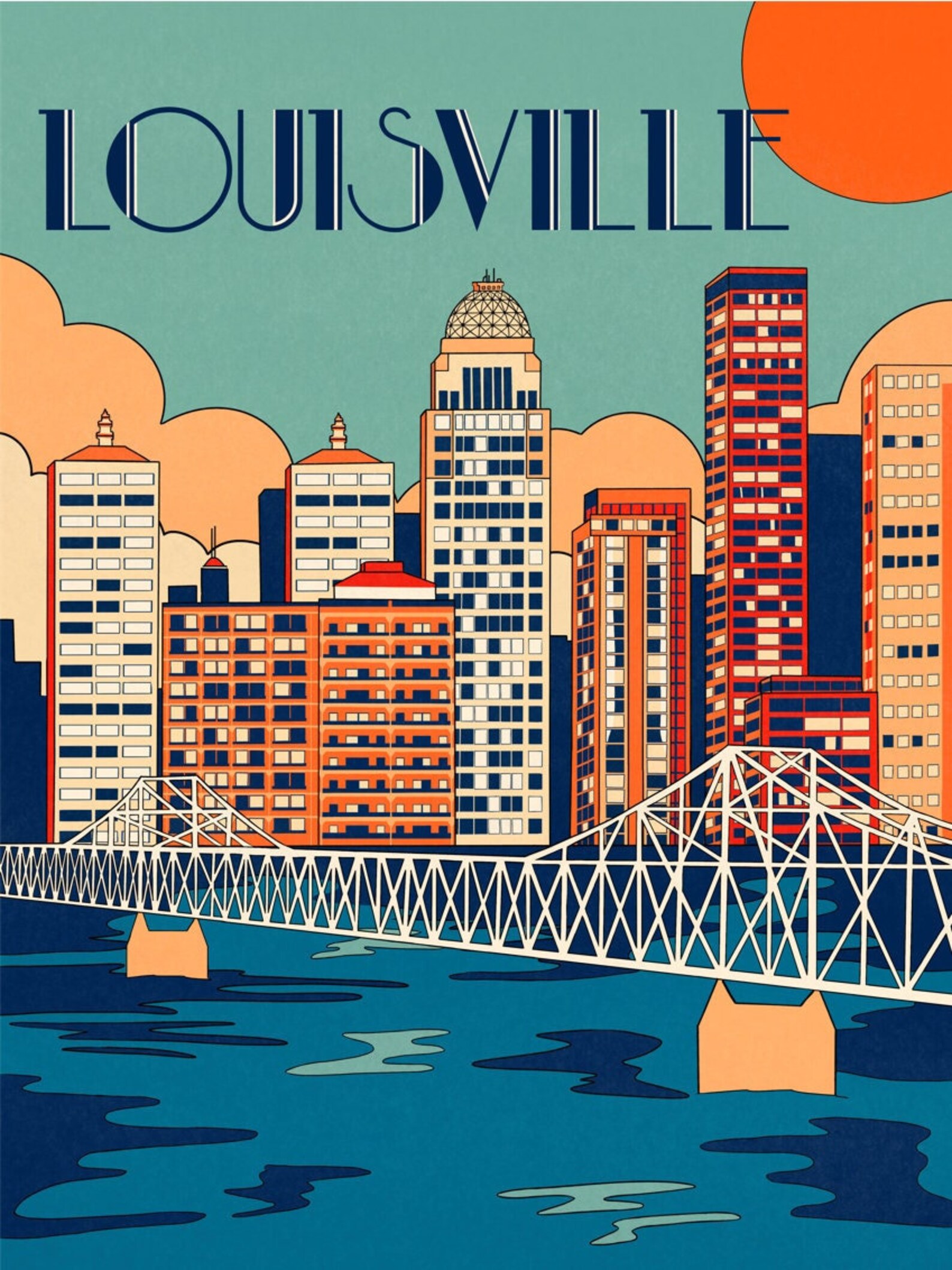 Louisville Skyline Digitally Created Art Print - Etsy