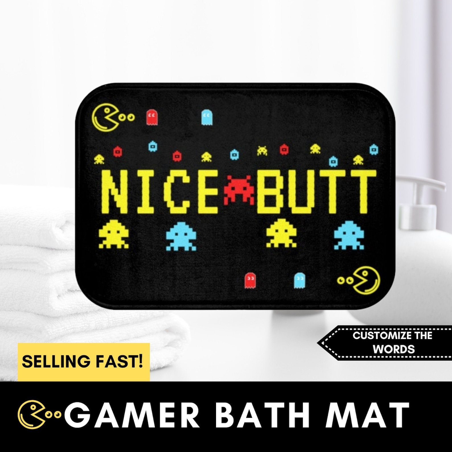 Gamers Dream Bath Mat Video Games Bath Mat in Two Sizes | Etsy