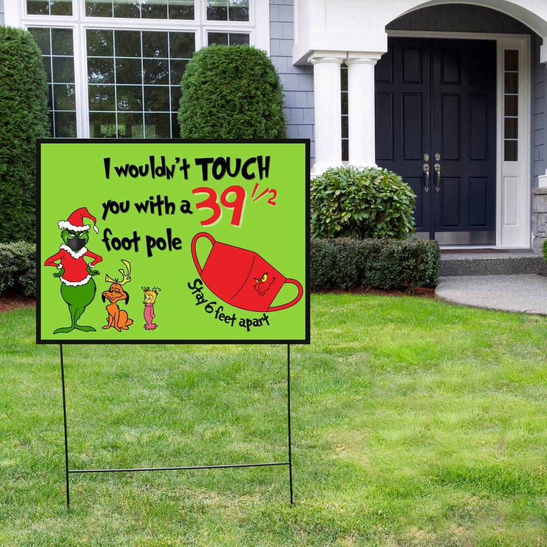 The Grinch Yard Sign, the Grinch, the Christmas Grinch Lawn Ornament ...