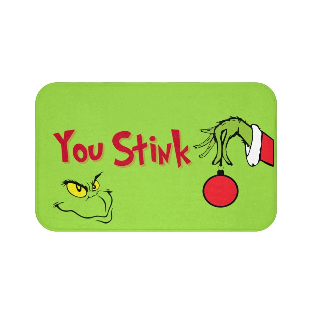 The Grinch Bath Mat the Grinch Christmas Bathroom Decor - Etsy