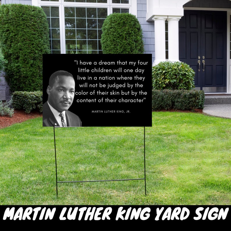 Martin Luther King Jr. Yard Sign Protest Sign Resistance | Etsy