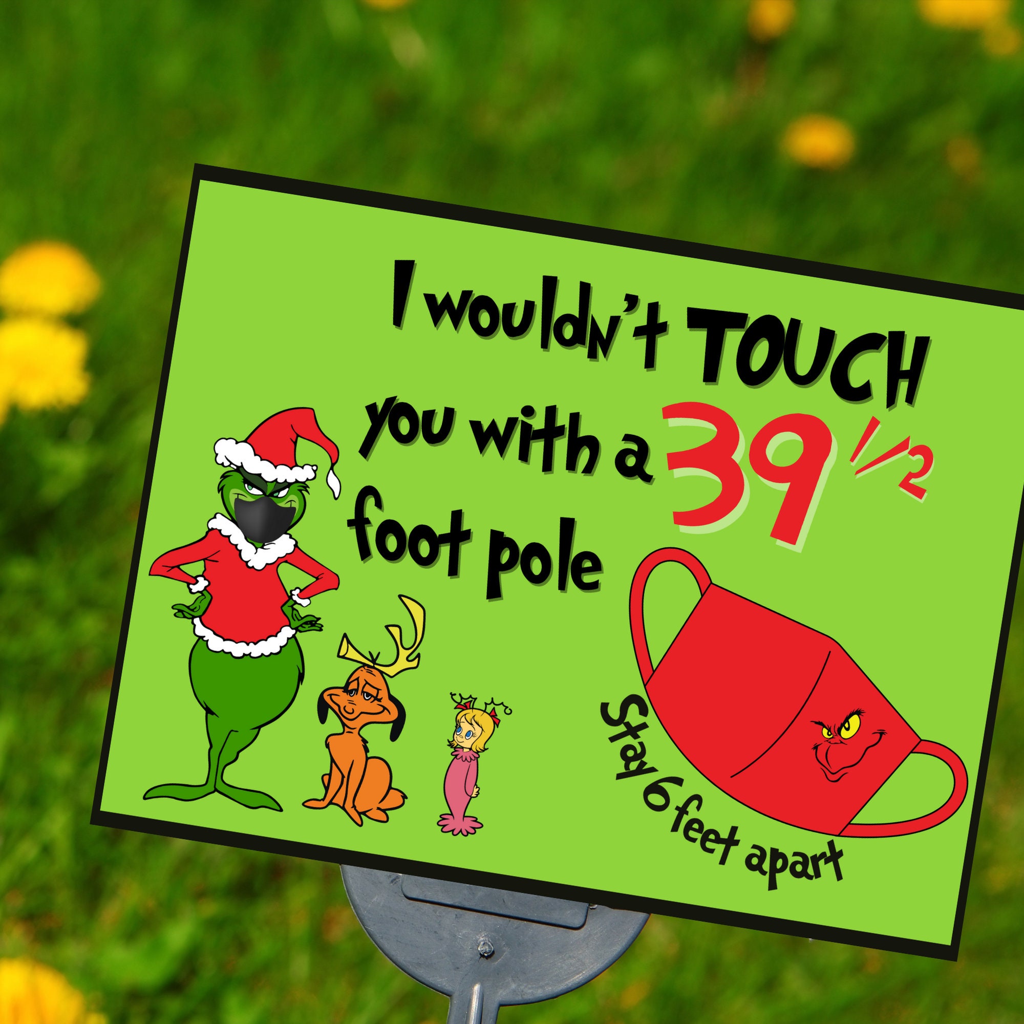 The Grinch Yard Sign The Grinch The Christmas Grinch Lawn | Etsy