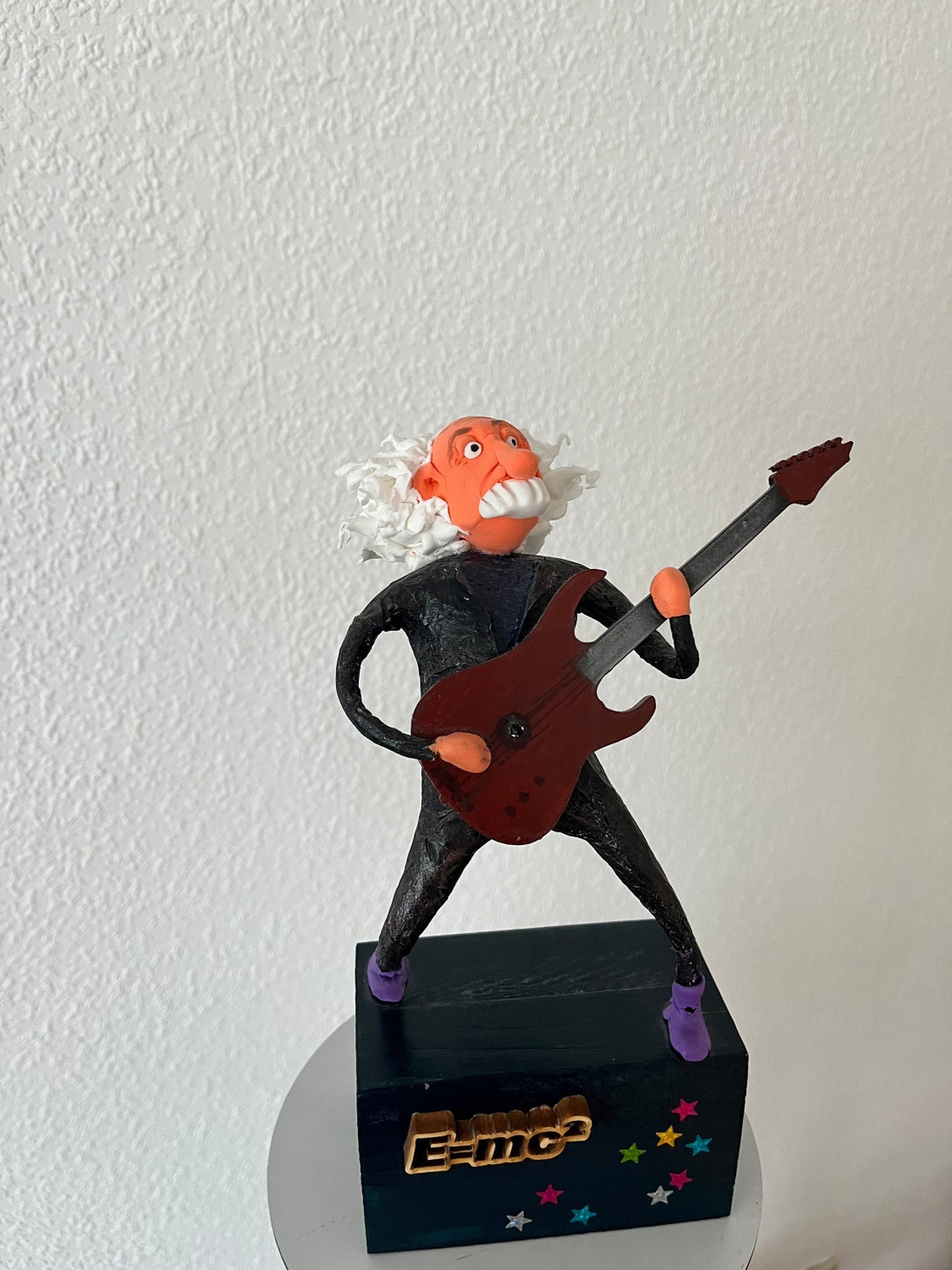 Paper Mache Figure Hard Rock Guitarist, Guitarist Paper Mache Figure ...
