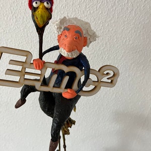 Paper Mache Figure Surrealism, Einstein on the Bird, Surrealism Figure ...
