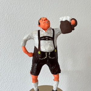 Paper Mache Figure of a German Man in Traditional Costume - Etsy UK