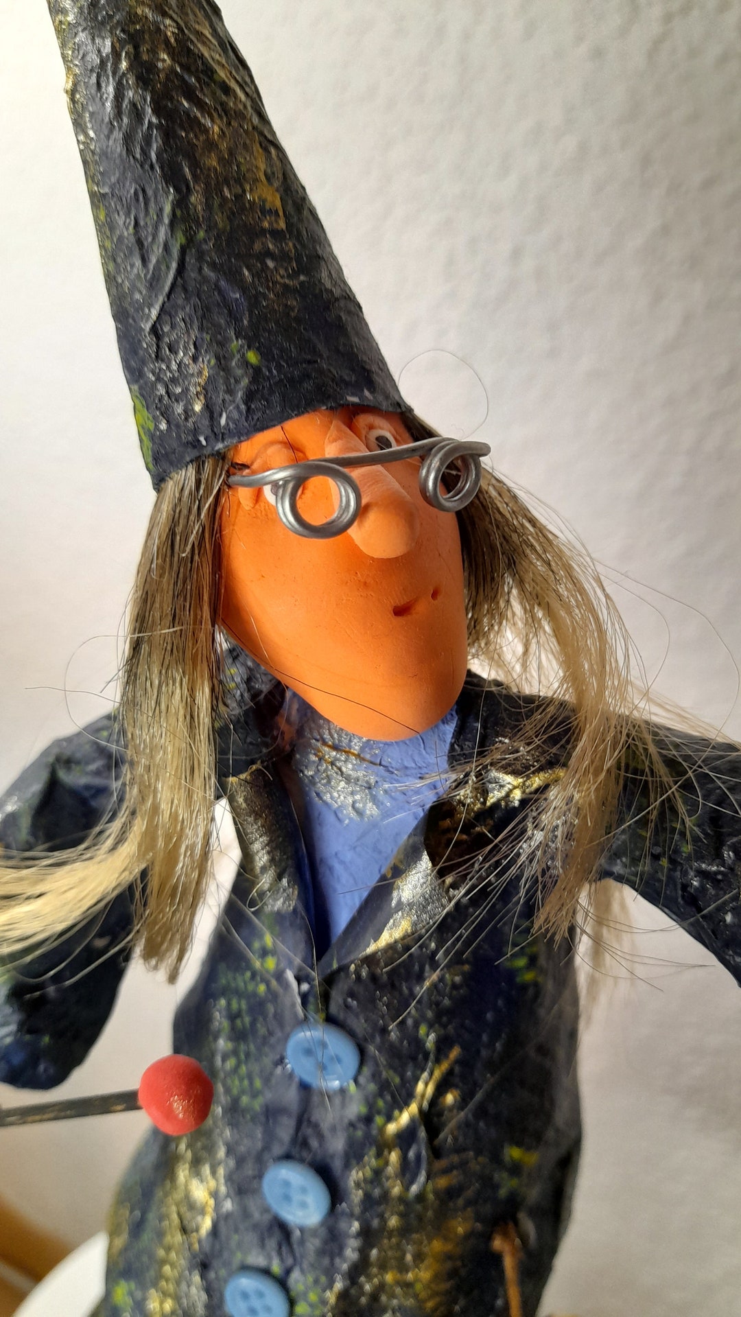 Figure Wizard and Frog, Warlock Figure - Etsy
