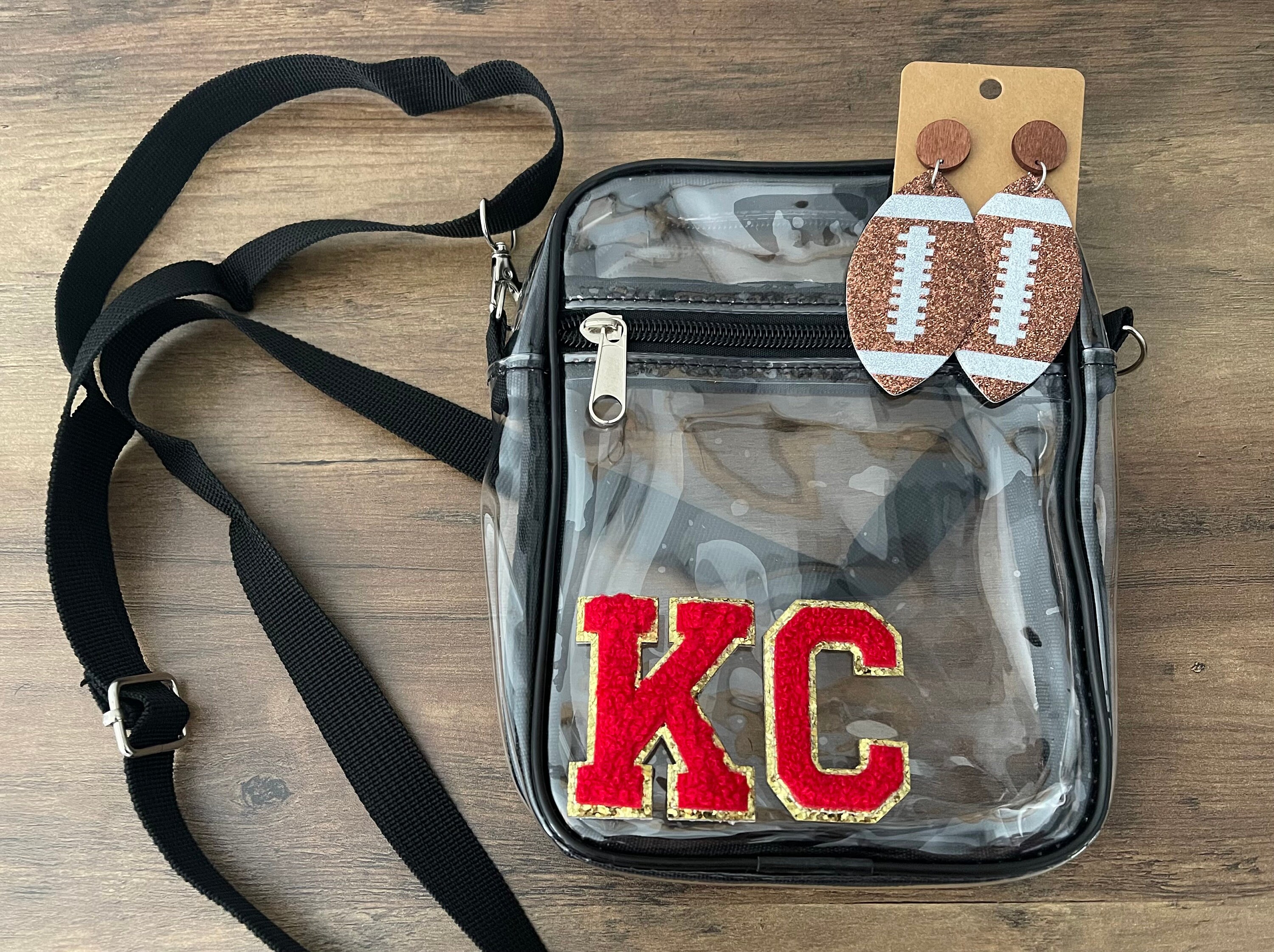 Clear Stadium Bag, Clear Crossbody Purse, Customizable Chenille Stadium ...