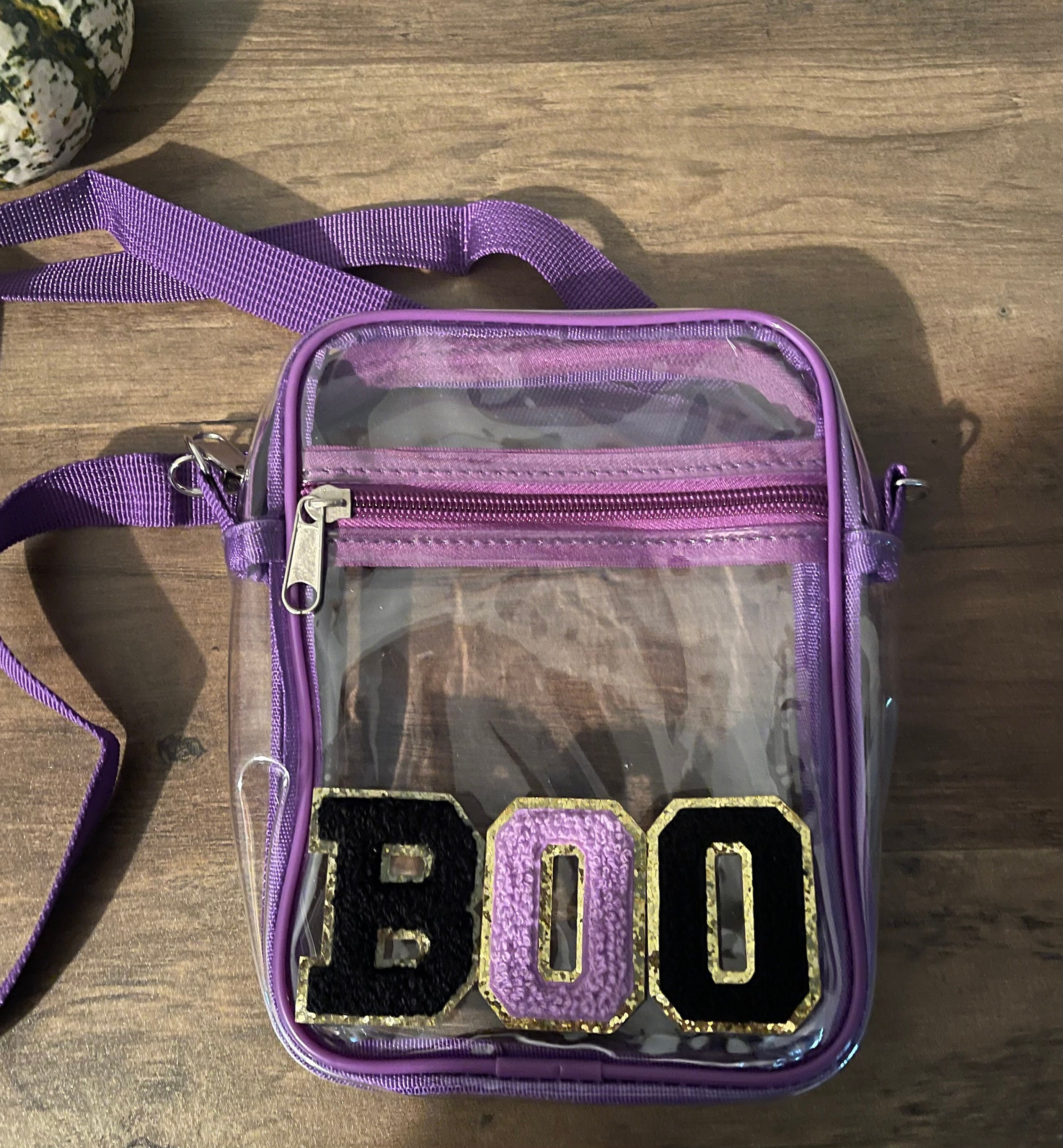 Clear Stadium Bag, Clear Crossbody Purse, Customizable Chenille Stadium ...