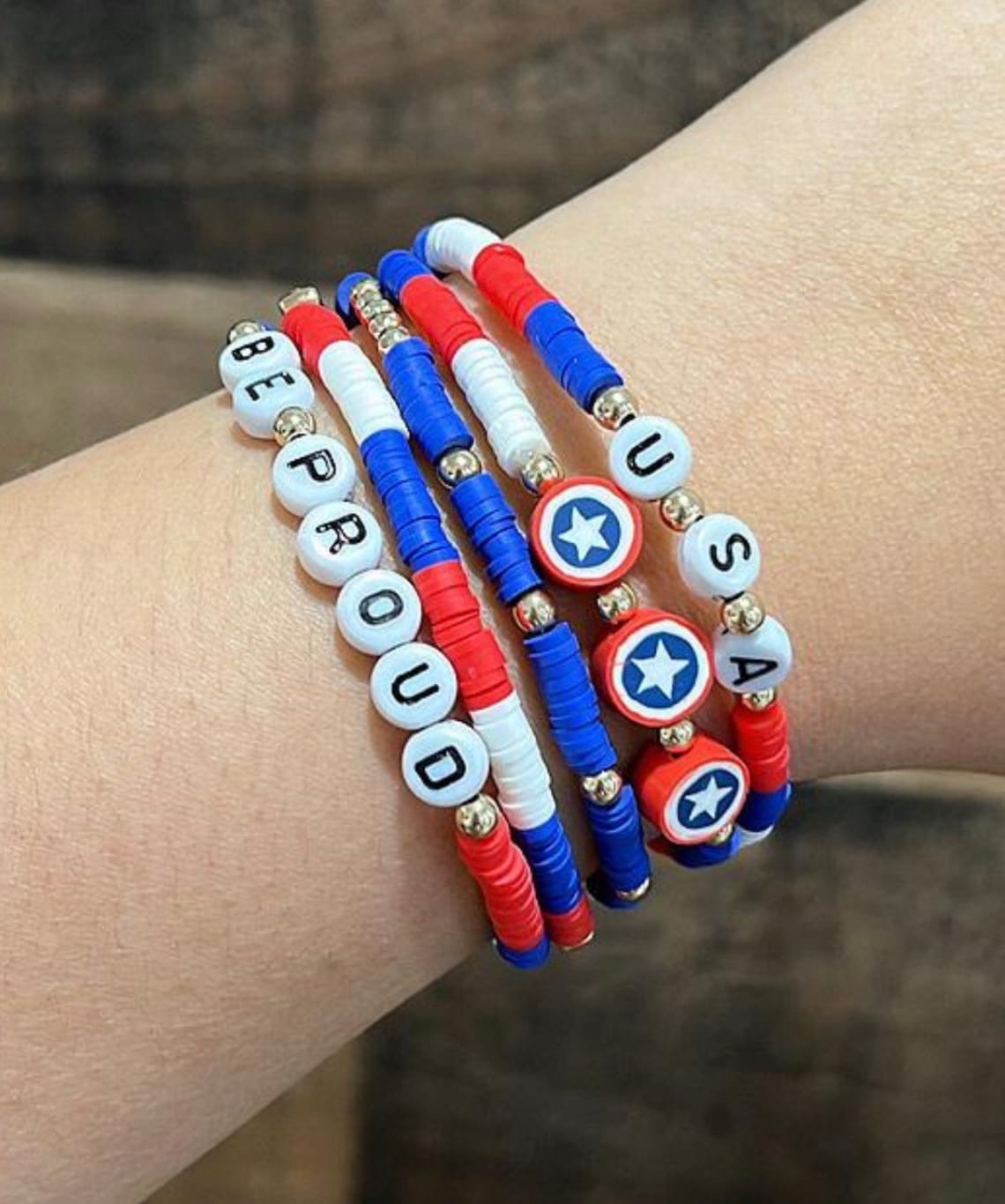 Patriotic 4th of July Accessories, Glitter Tube Bracelet, Red White ...