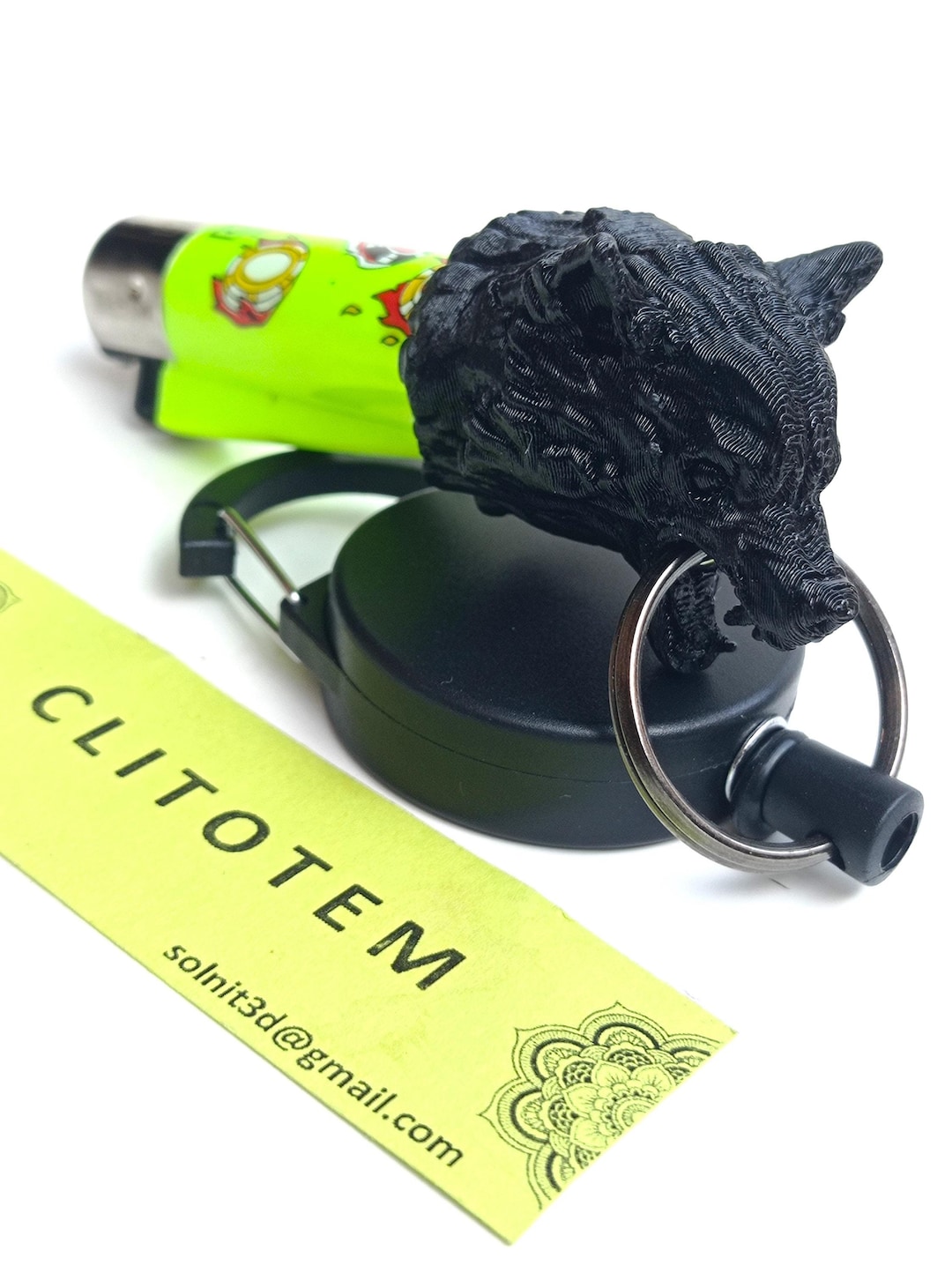 WOLF Clipper Lighter Leash. 3D Printed Clitotem With Auto-recall ...