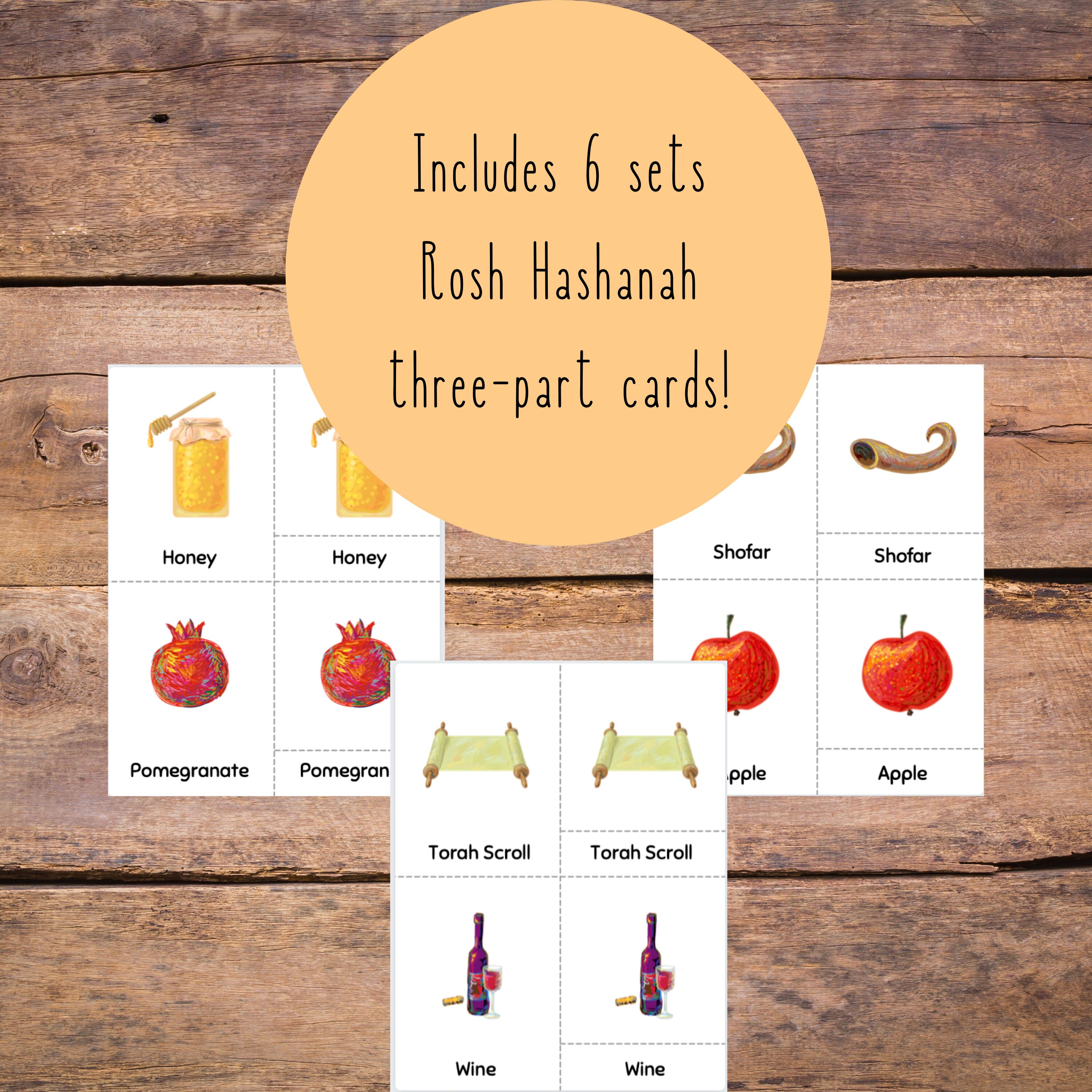 Printable Rosh Hashanah Kids Pack, Montessori Rosh Hashanah, Children's ...