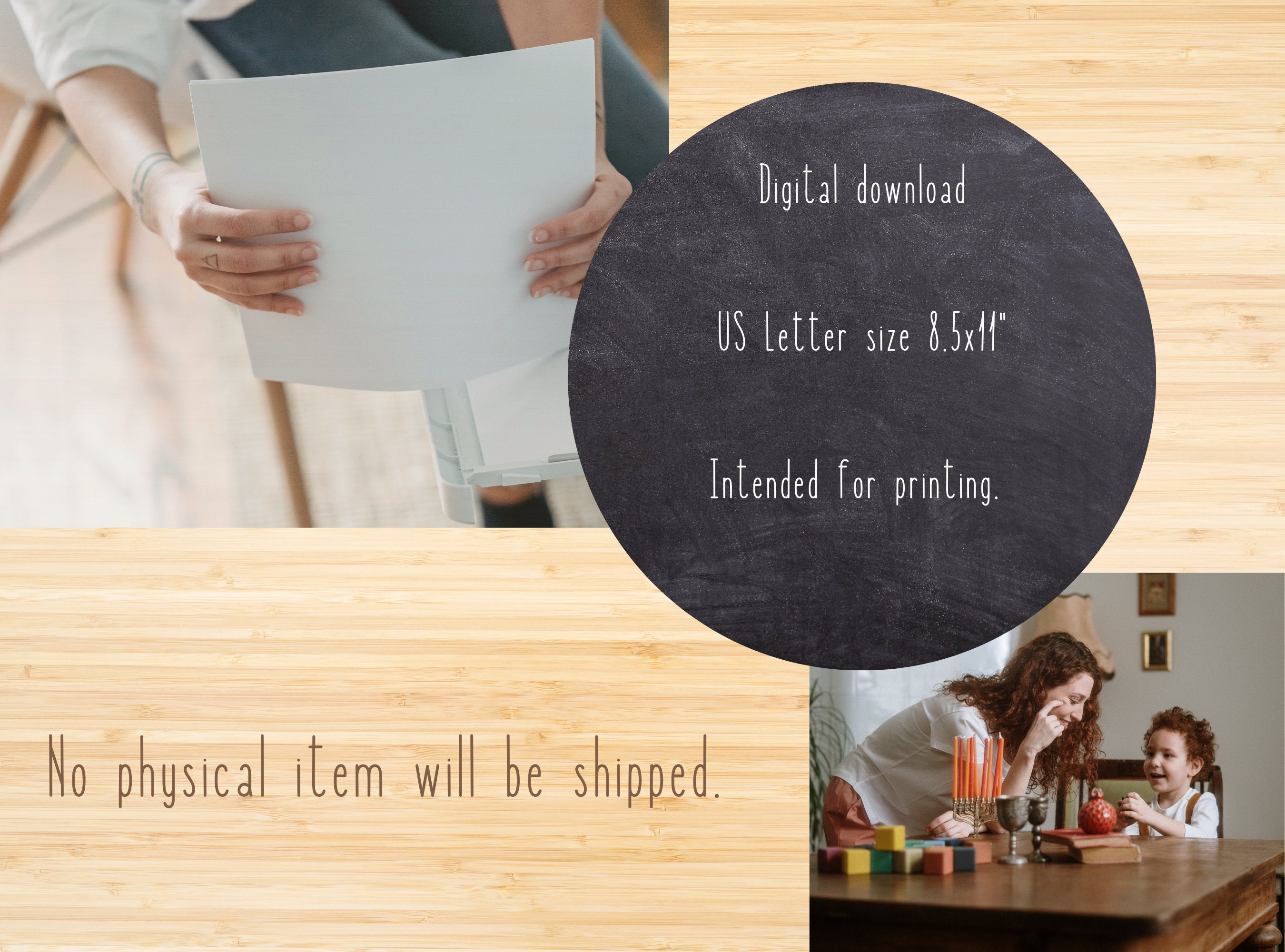 Printable Silhouette Cards, Rosh Hashanah Theme, Toddler Montessori ...