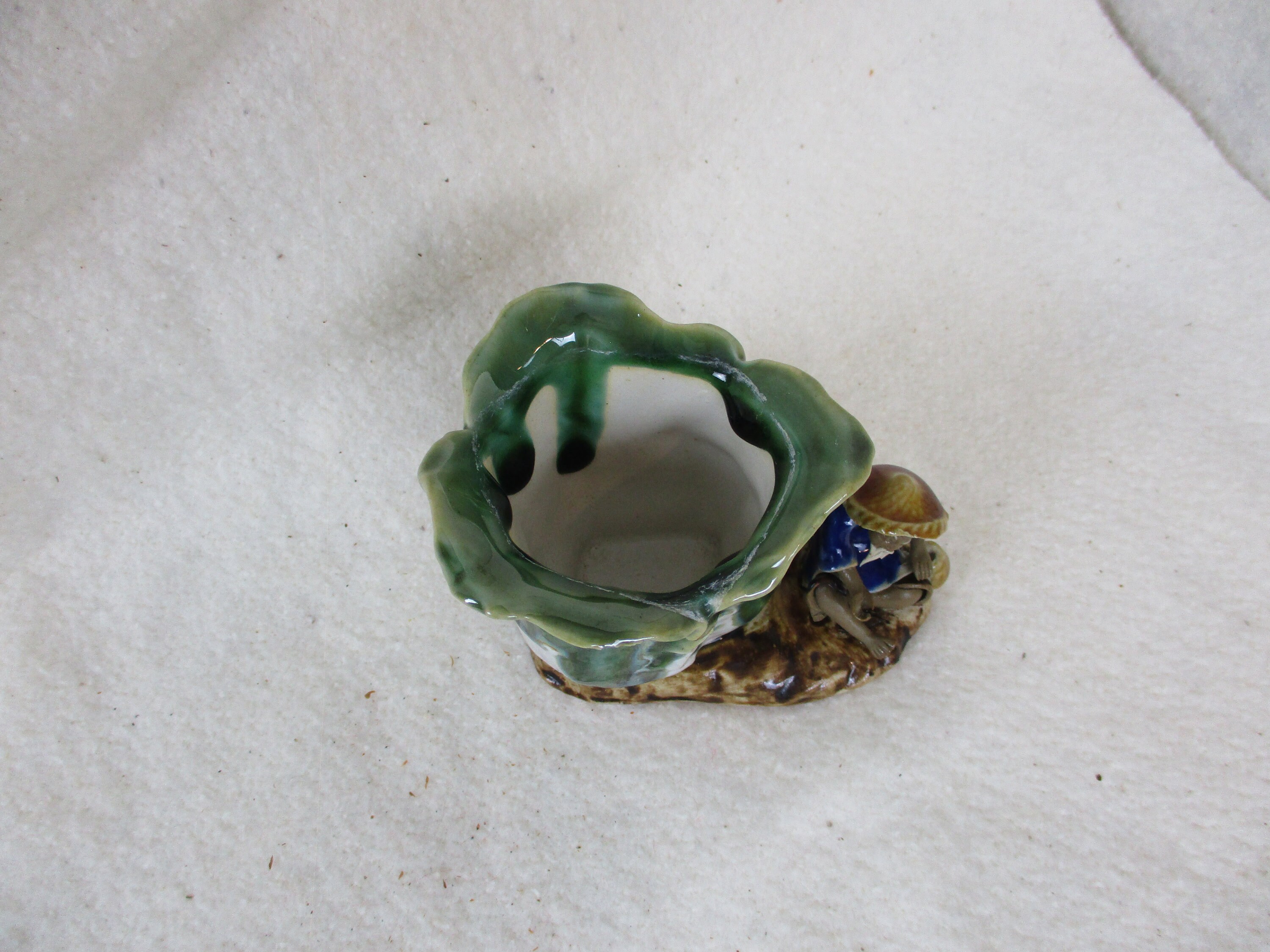 Majolica Lily Vase Planter Chinese Mud-man Cabbage Planter - Etsy