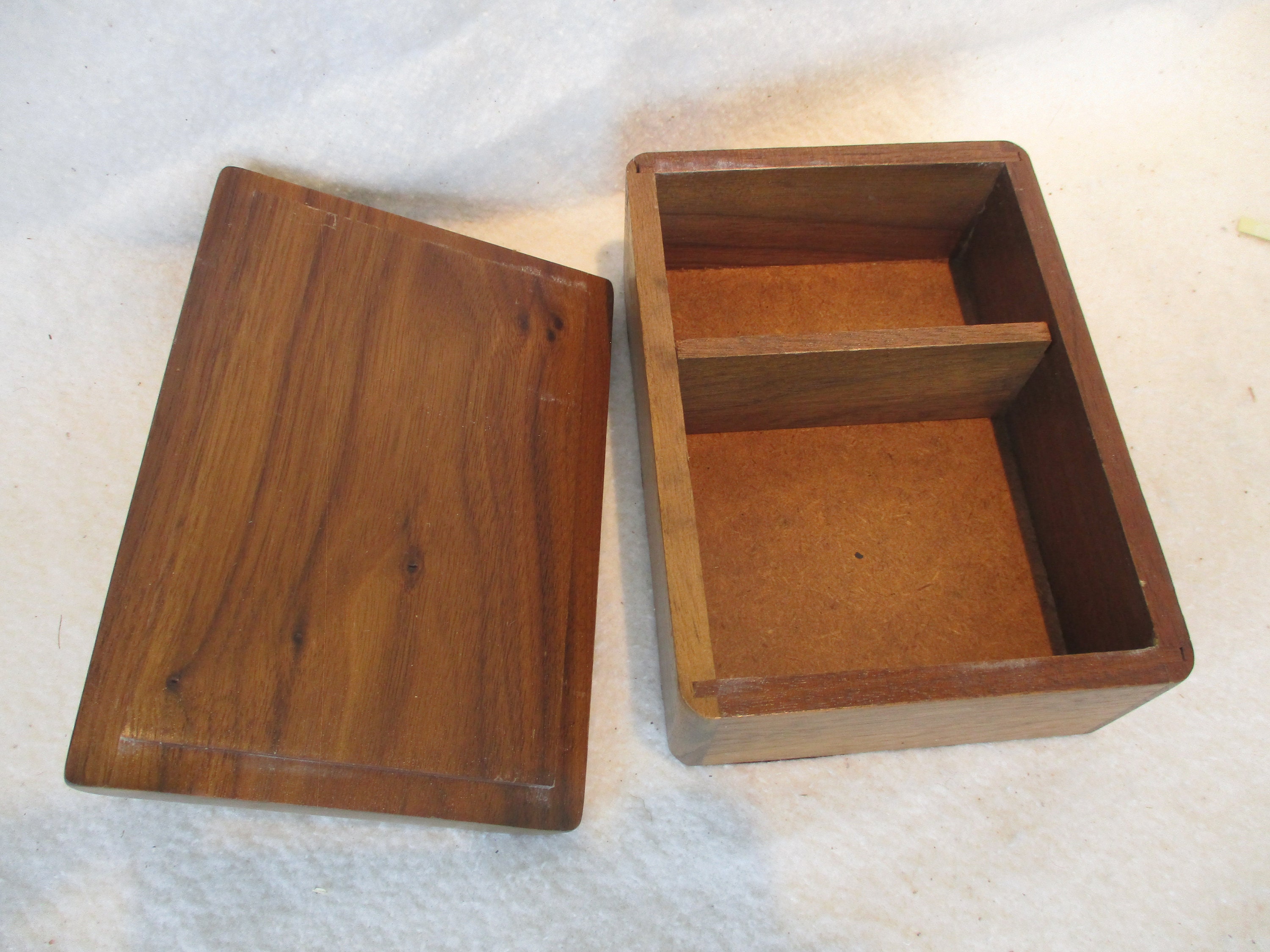 Walnut Wood Box With Lid, Trinket Box, Treasure Box, Jewelry Box ...