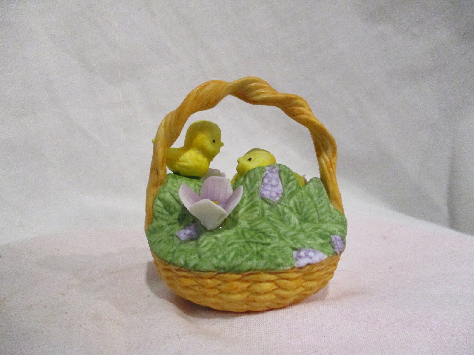 Chicks in a Basket With Flowers Figure Easter Spring Time - Etsy
