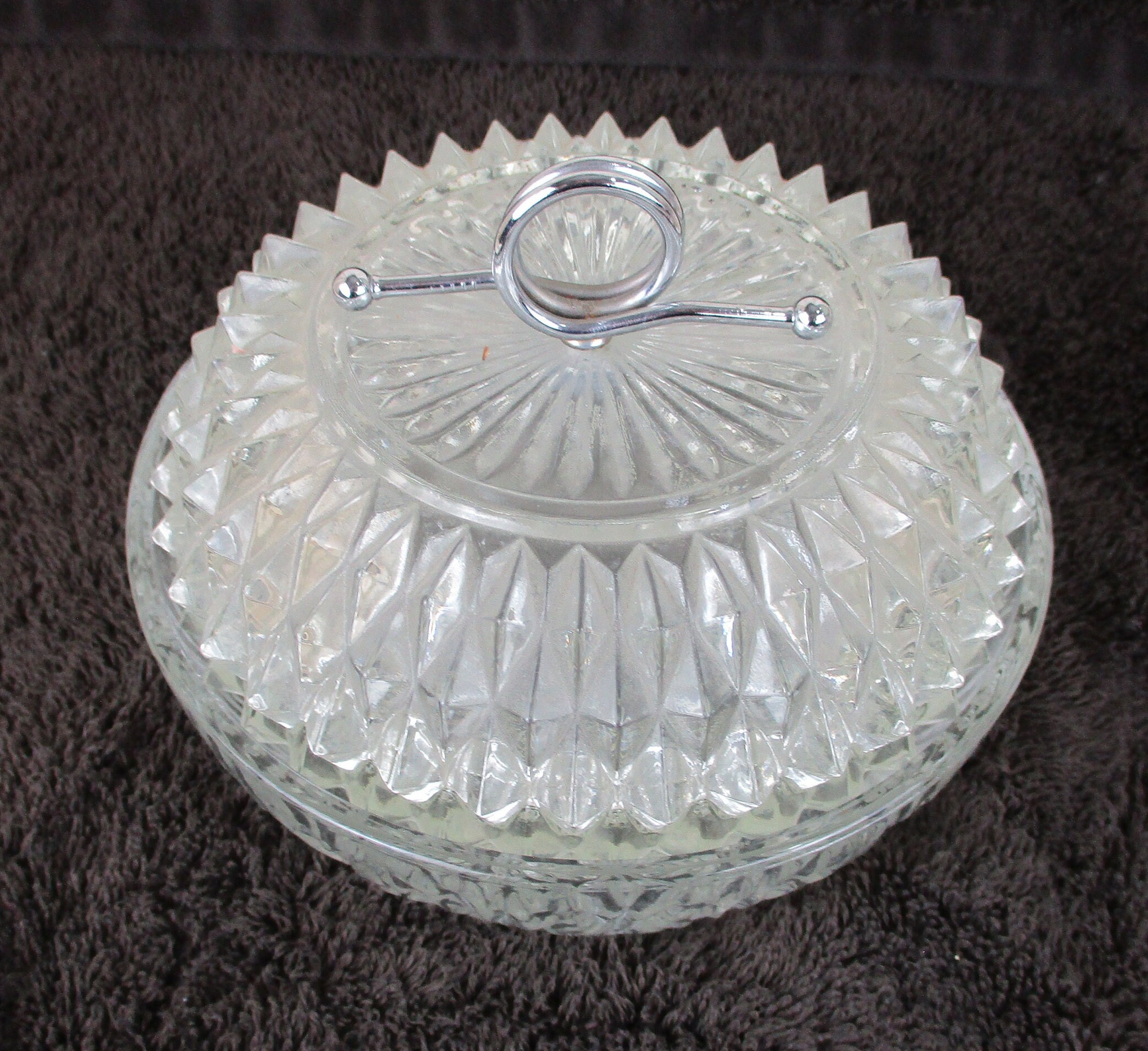 Crystal-lidded Dish, Small With Lid, Candy Dish, Kitchenware, Catchall ...