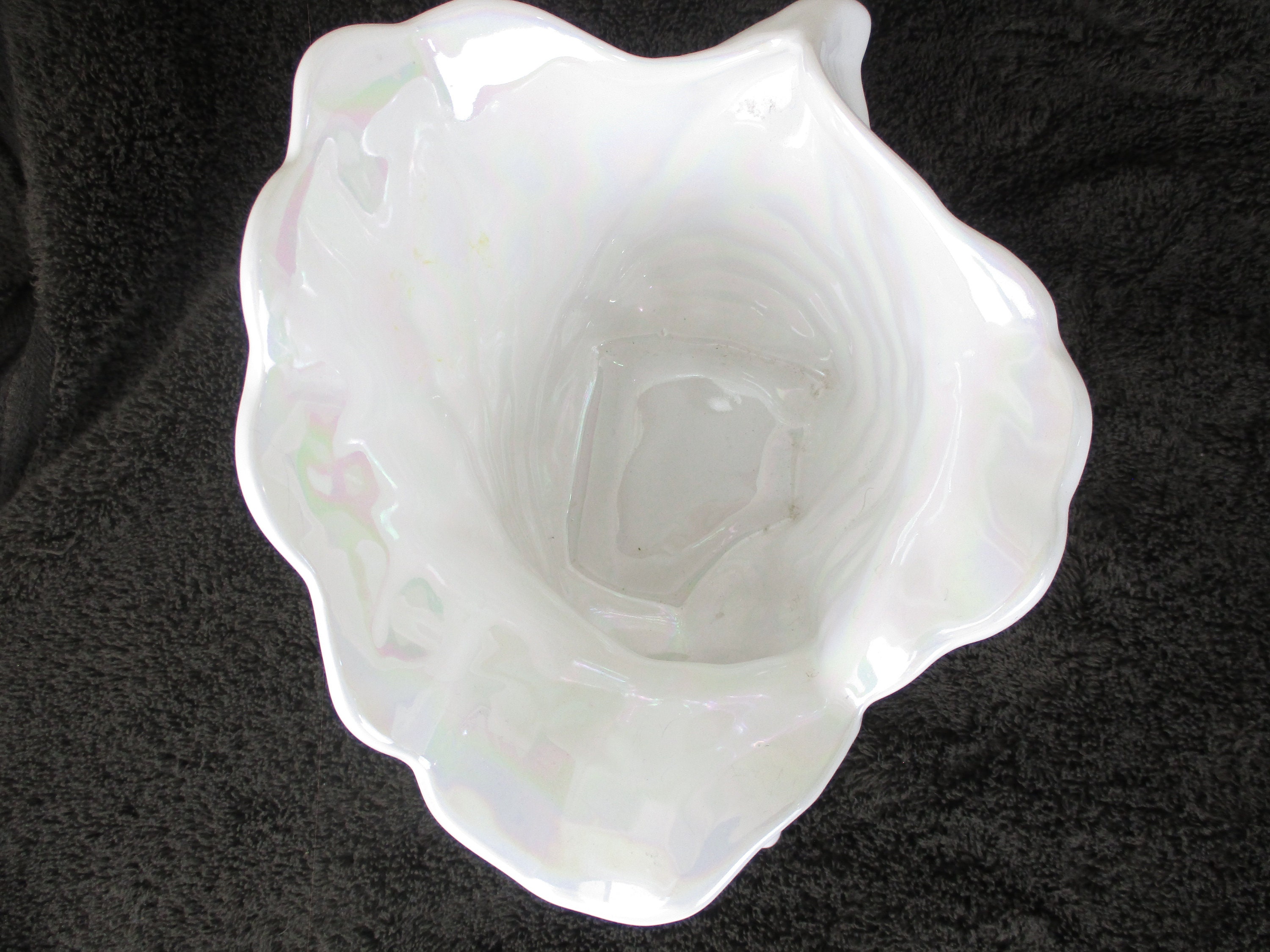 Marine Shell Vase, Seashell, Coastal Decor, Planter, Pearlized, White ...