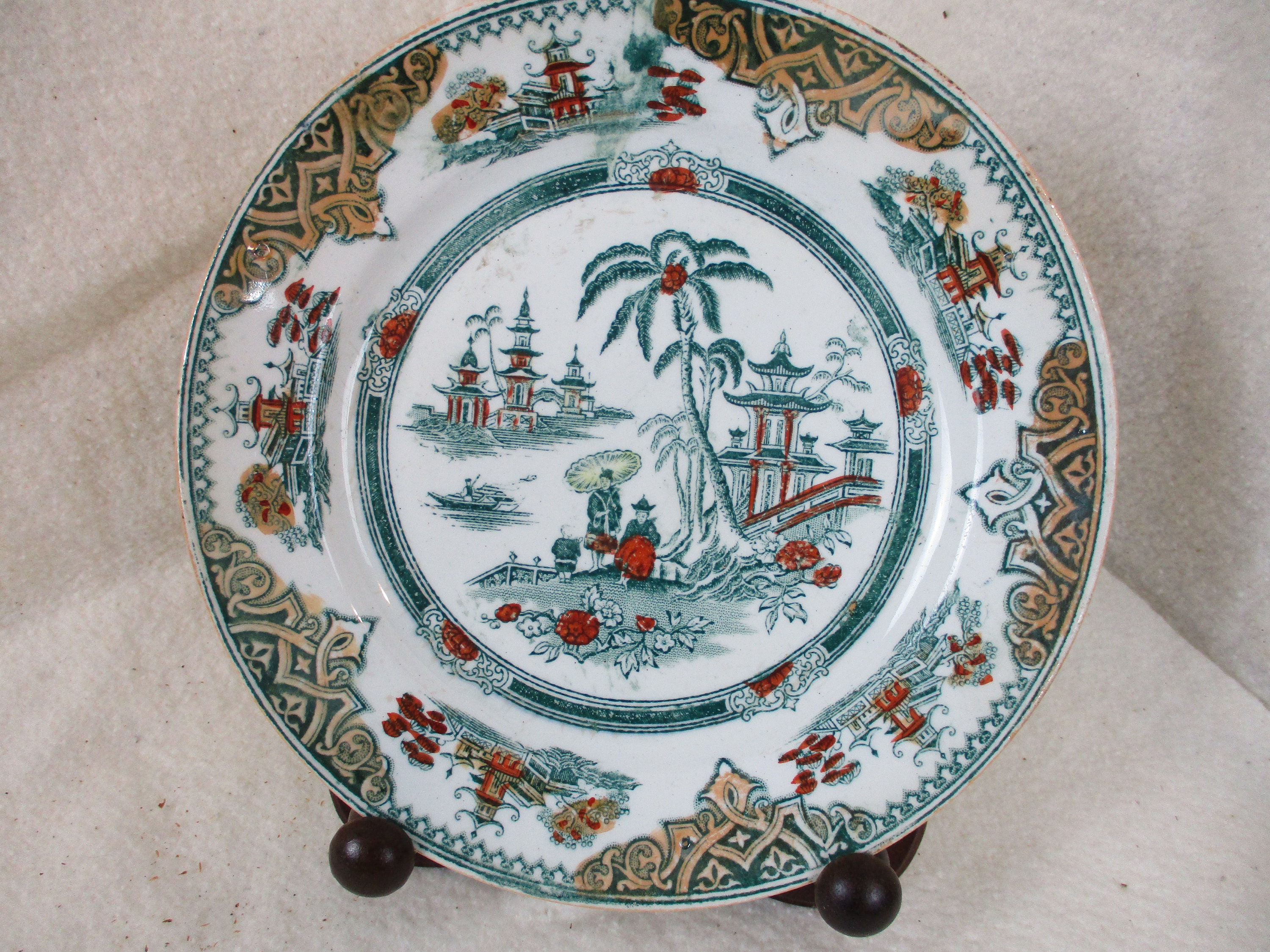Antique Honc Pattern Plate, the Royal Sphinx Factory Petrus Regout & Co ...