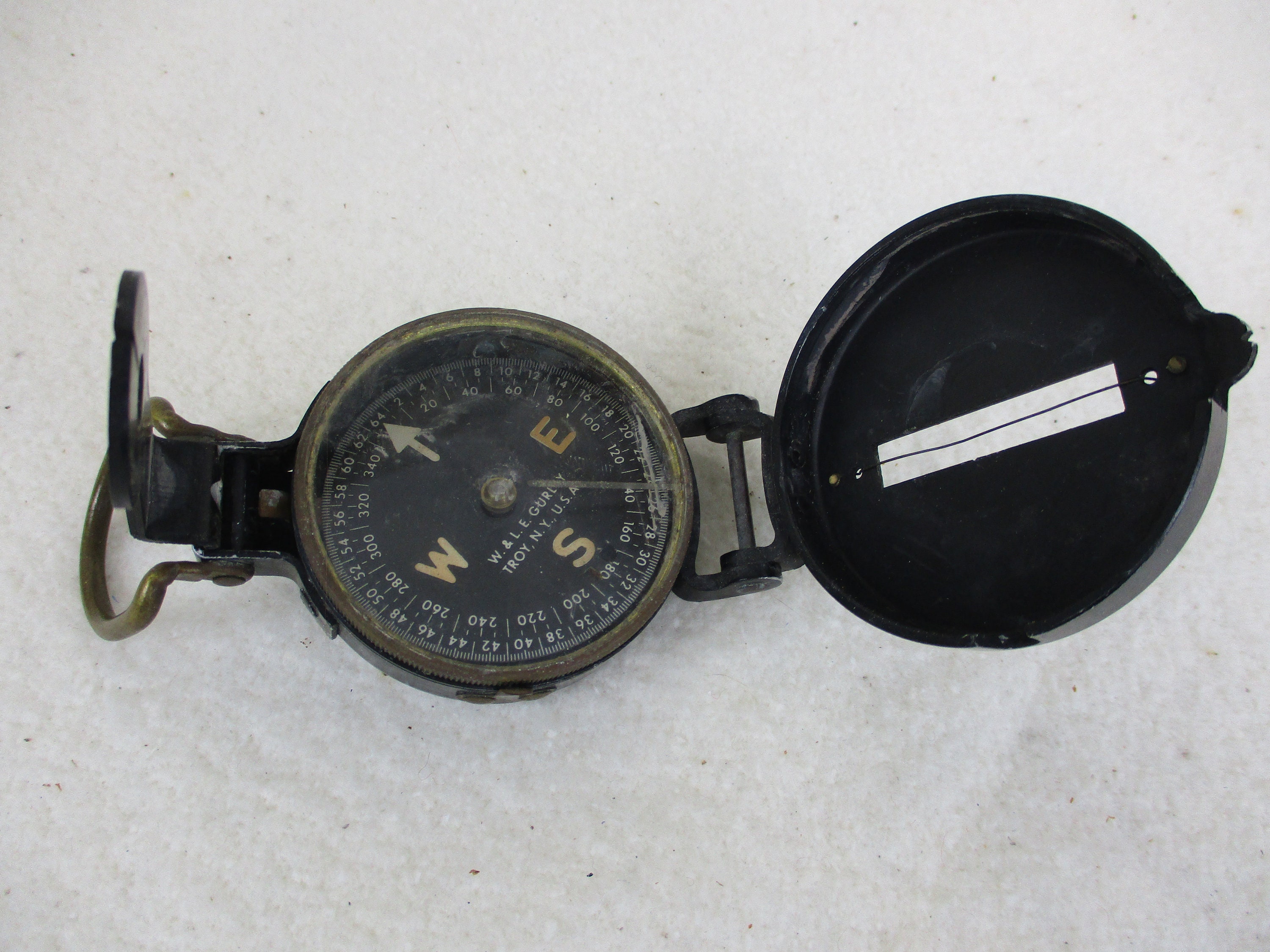 WW II Field Compass Manufactured by W & L..E. Gurley, Army Compass ...