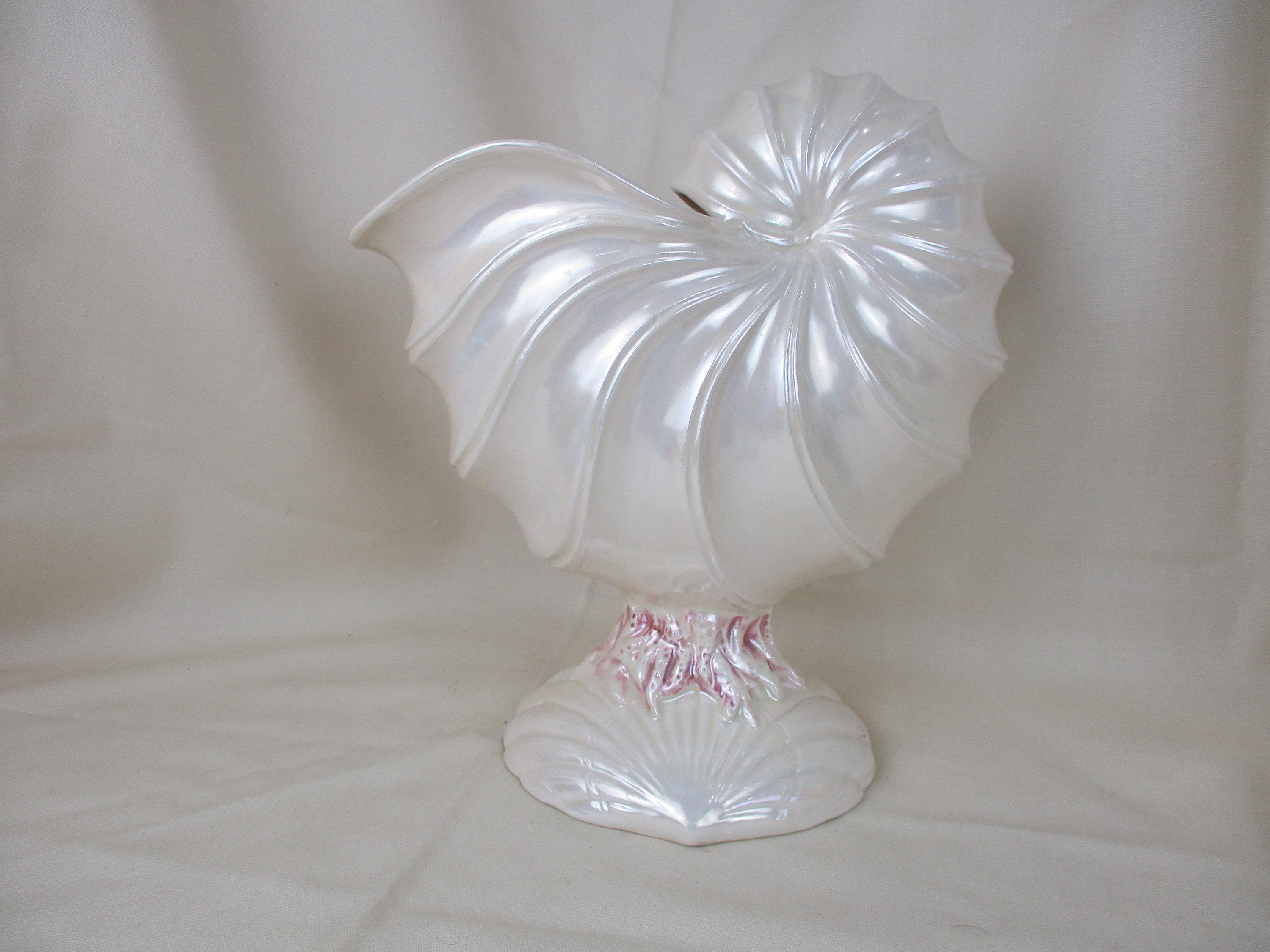 Marine Nautilus Shell Vase Seashell Coastal Decor Planter - Etsy