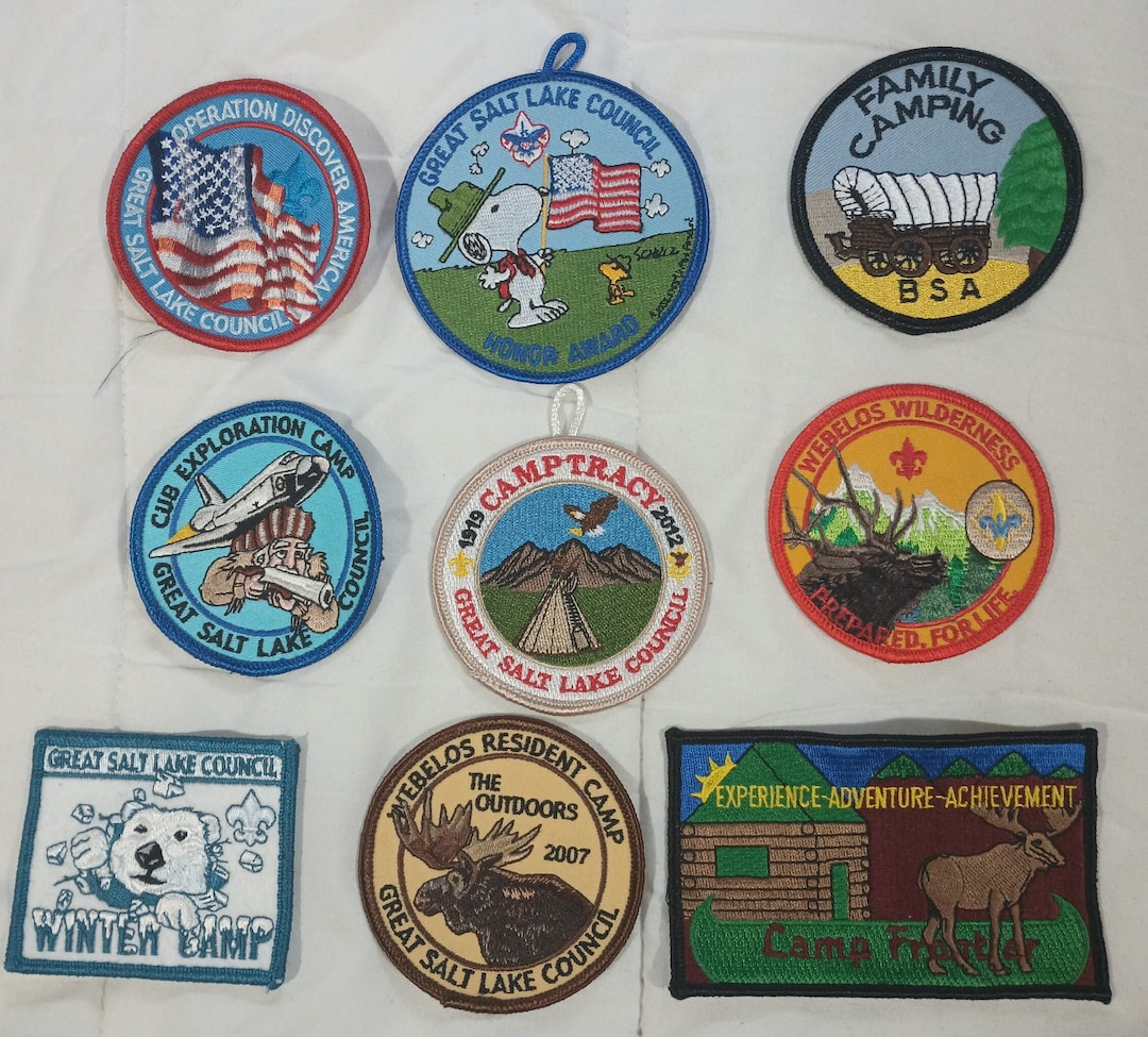 BSA Patches, Scouting, Scouts, Vintage Patches, Camp Tracy, Exploration Camp, Discover America ...