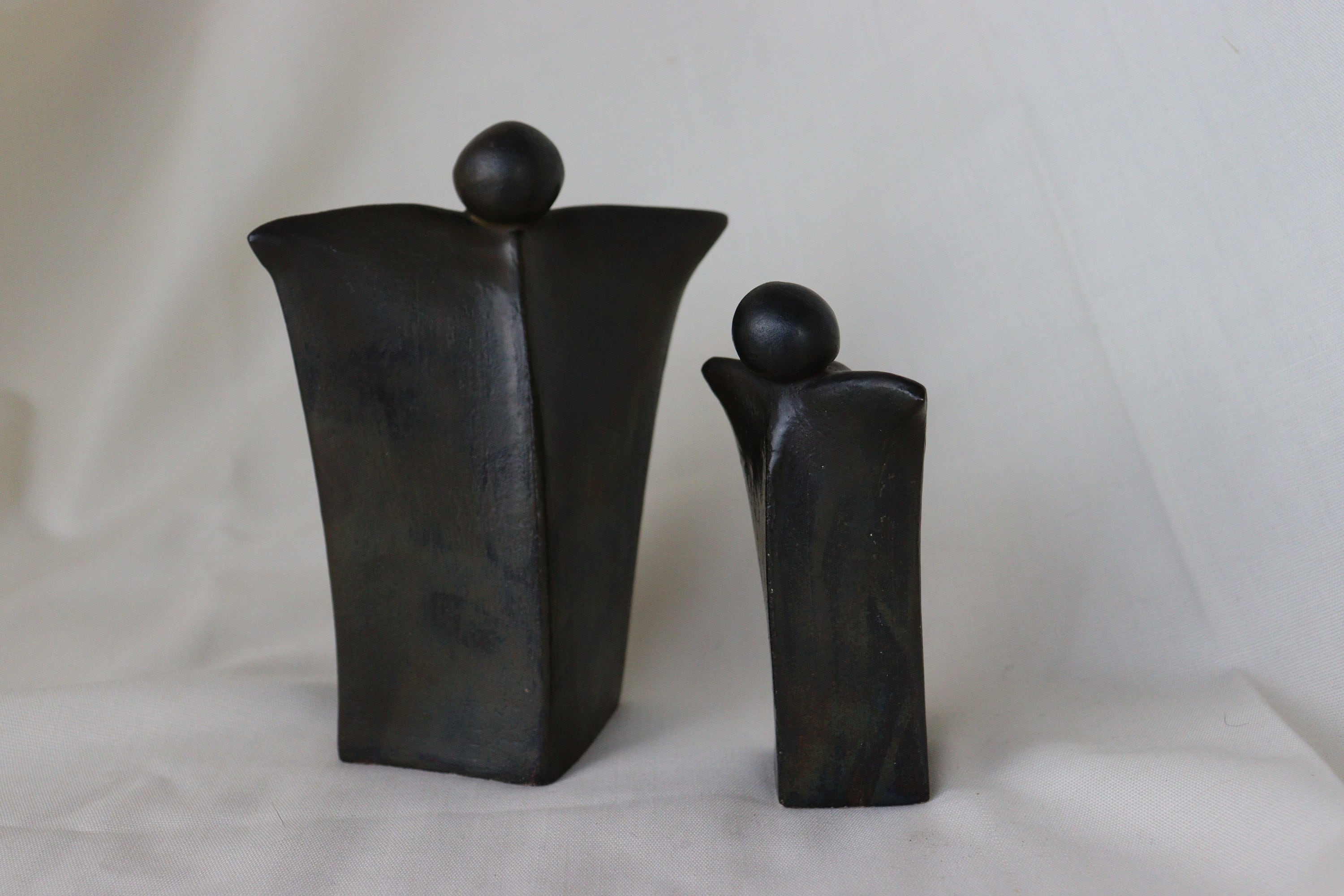 Angel Figurine, Barbara Hertel, Spirit People, Raku PNW Studio Pottery ...