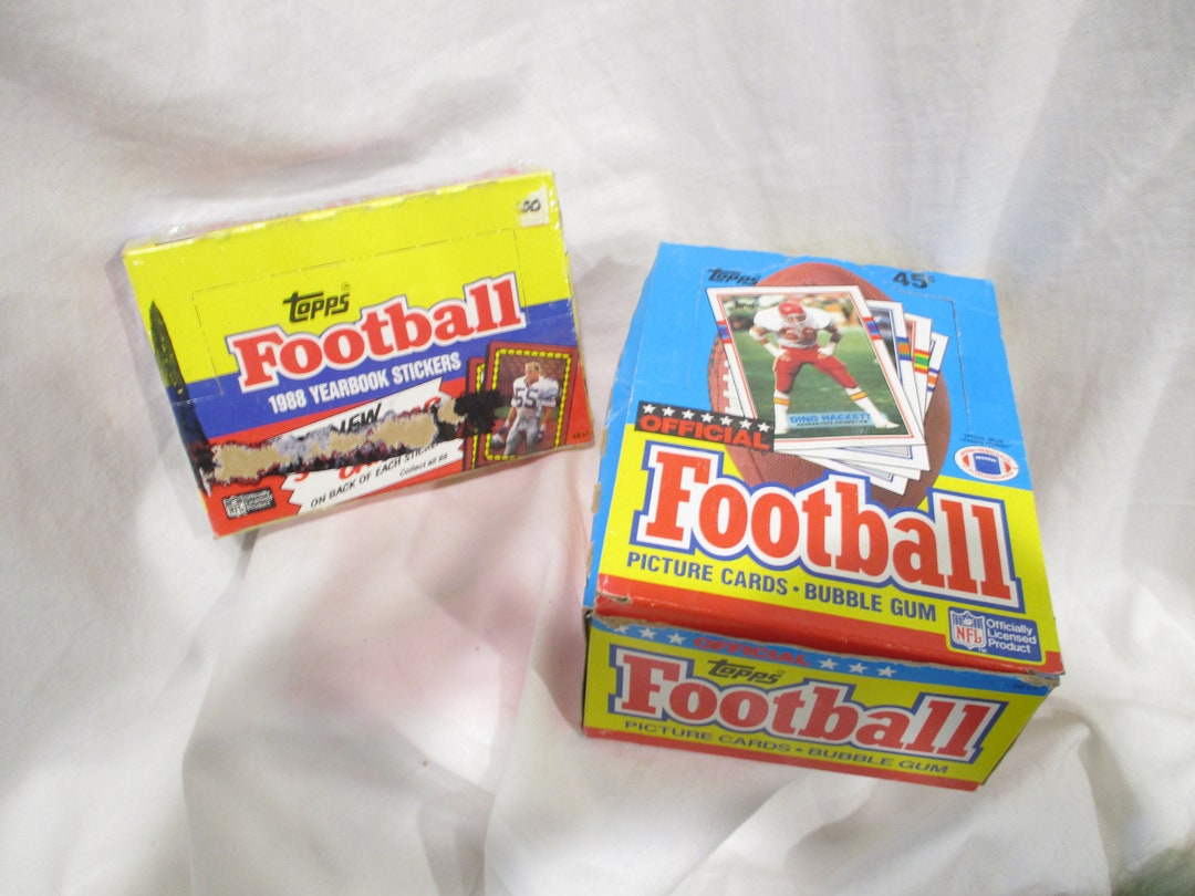 Football Cards, Topps Football Collectible Cards and Stickers Boxes - Etsy