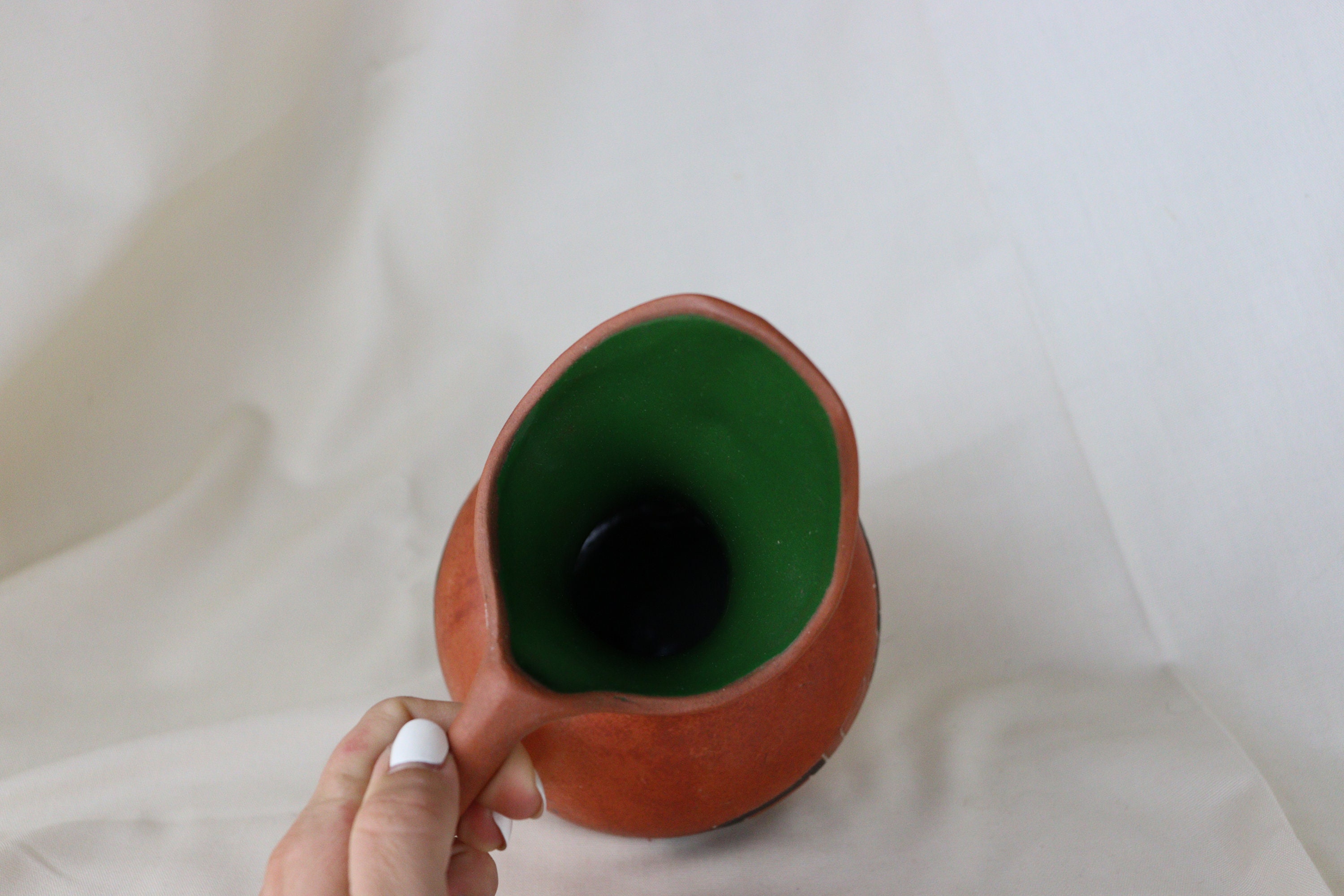 Water Pitcher, Hecho A Mano, Teotihuacan Mexico, Pitcher, Floral Vase ...