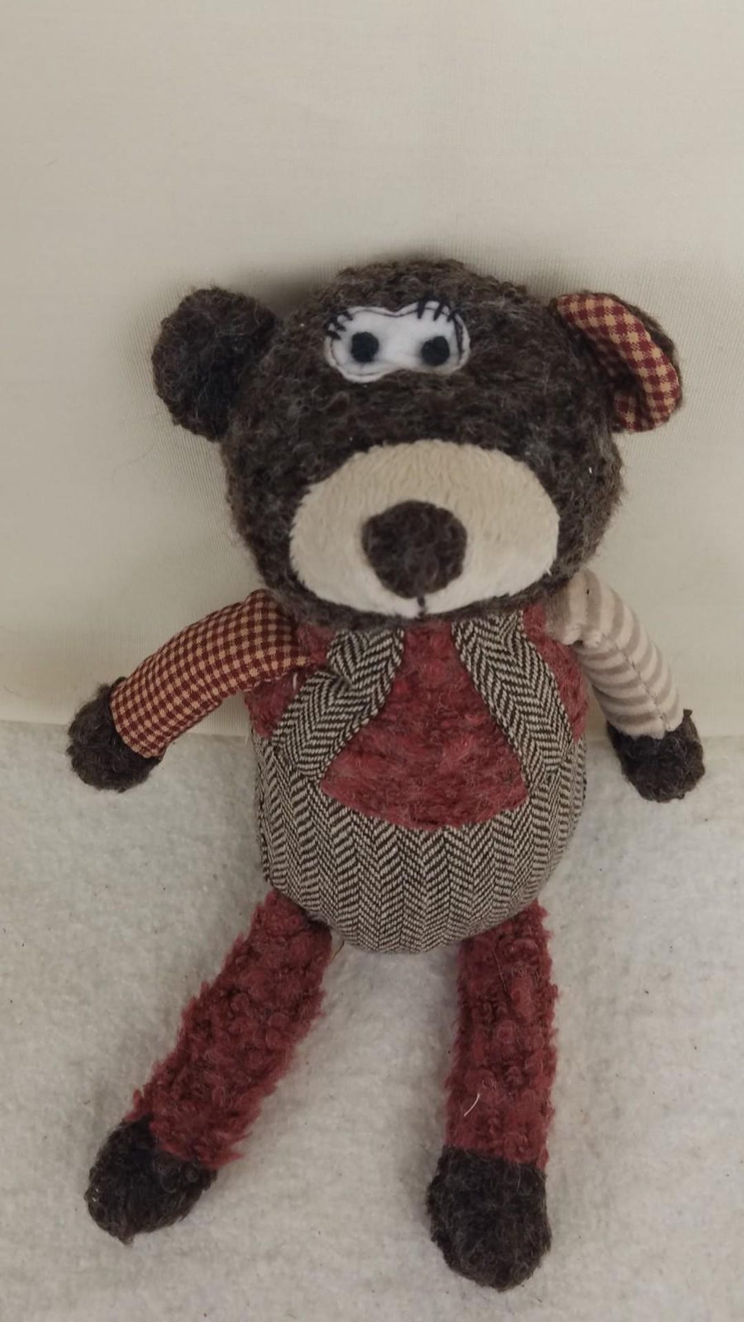 Teddy Bear Fifty Four Breck Brown Chevron Stripes New Plush Rustic G54 ...