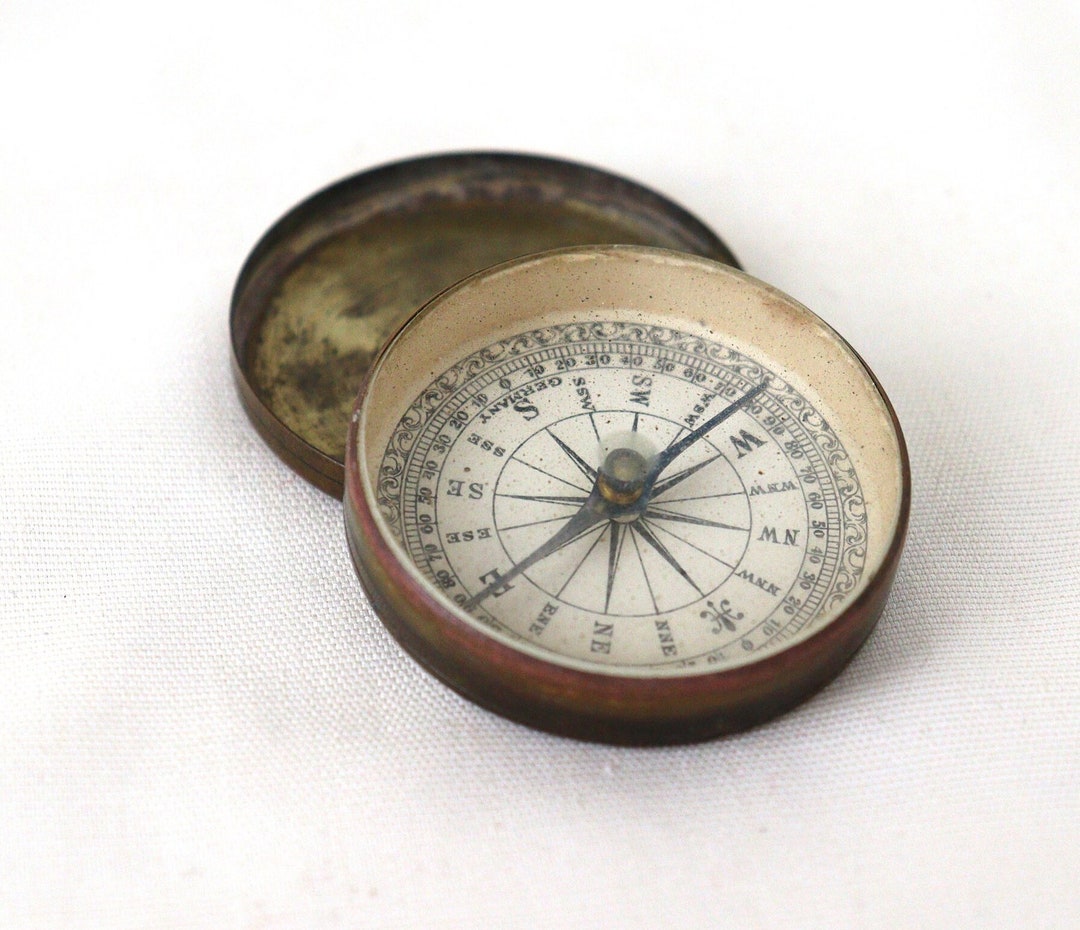 Antique Brass Field Compass, Army Compass, Father's Day Gift, Groom ...