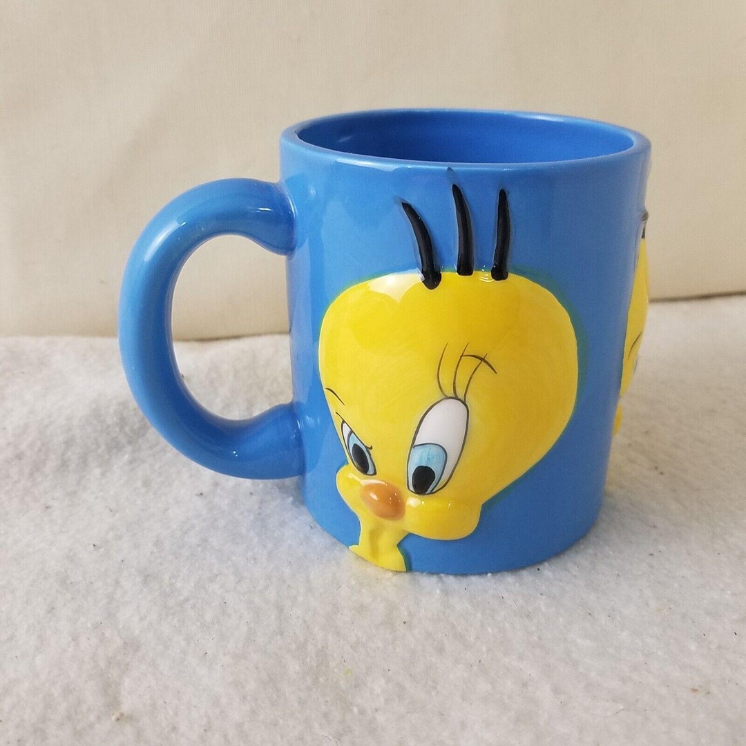 Vintage Looney Tunes Tweety Bird Ceramic Mug Cup Coffee 3D Xpres Blue ...