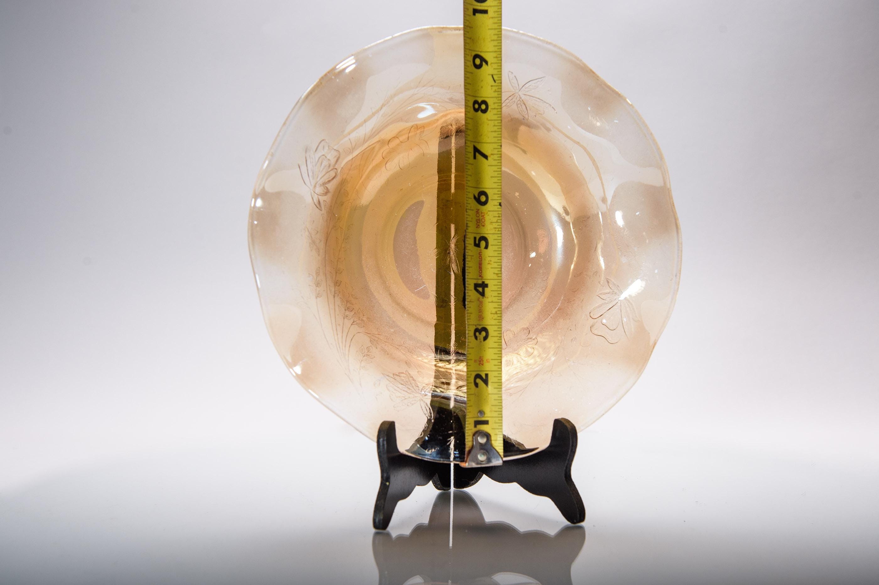 Jeanette Floragold Carnival Glass Bowl Floral Pattern Depression Glass ...