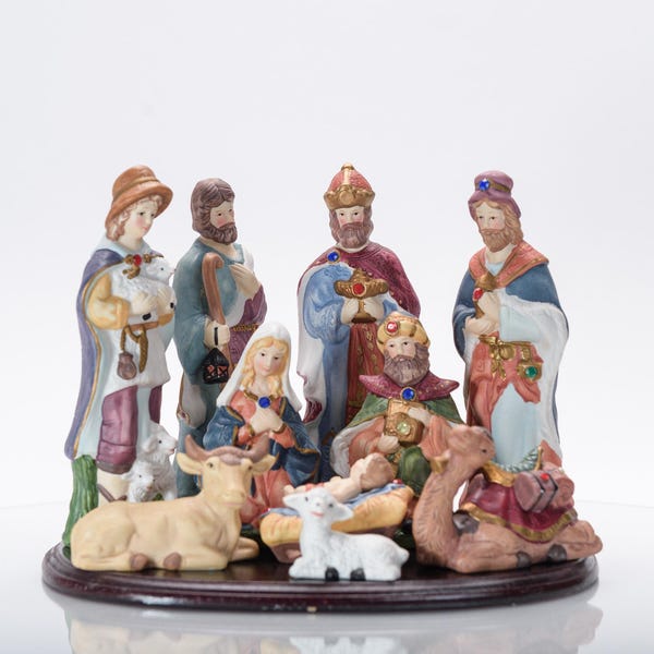 Ceramic Nativity Set - Etsy