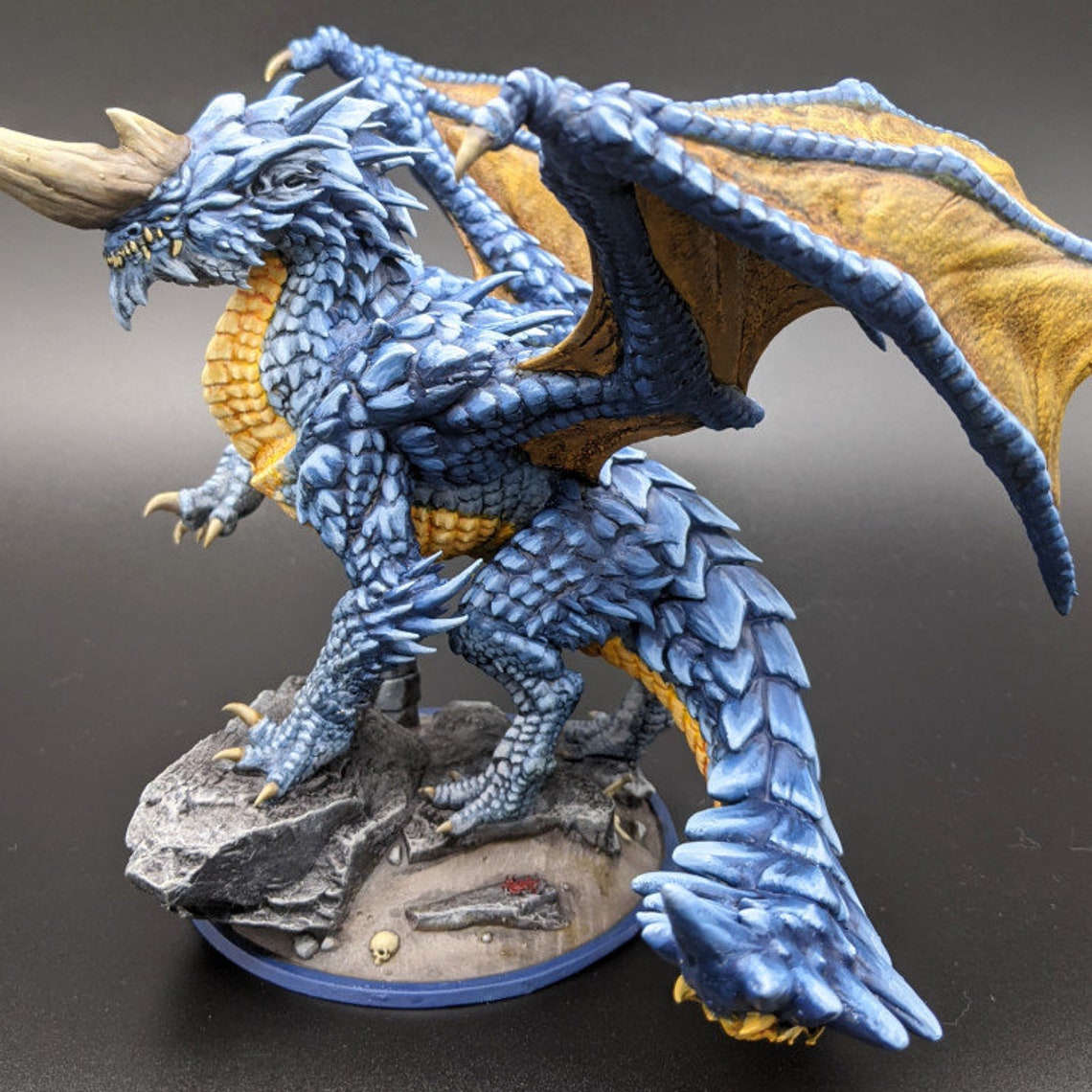 Ancient Blue Dragon Gargantuan Miniature Dungeons and | Etsy