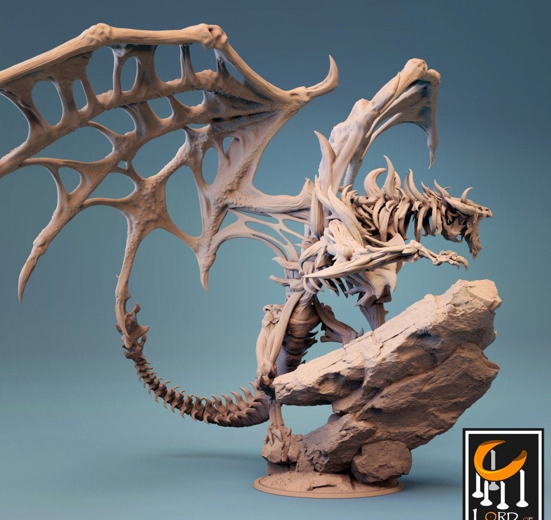 Dracolich Undead Dragon Skeletal Dragon Skeleton | Etsy