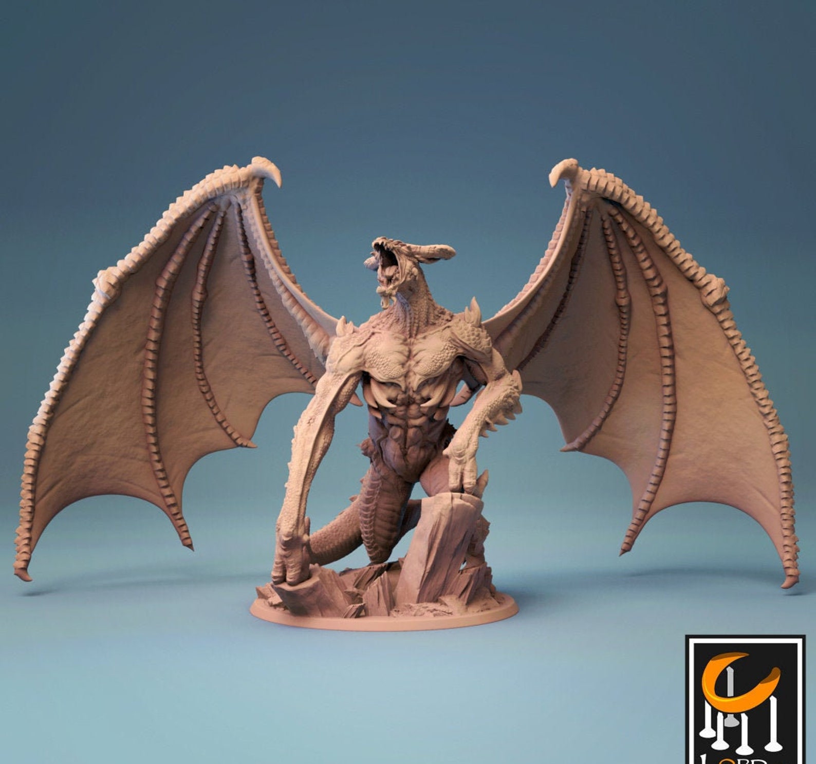 Bat Dragon Giant Bat Monster Undead Dungeons and | Etsy