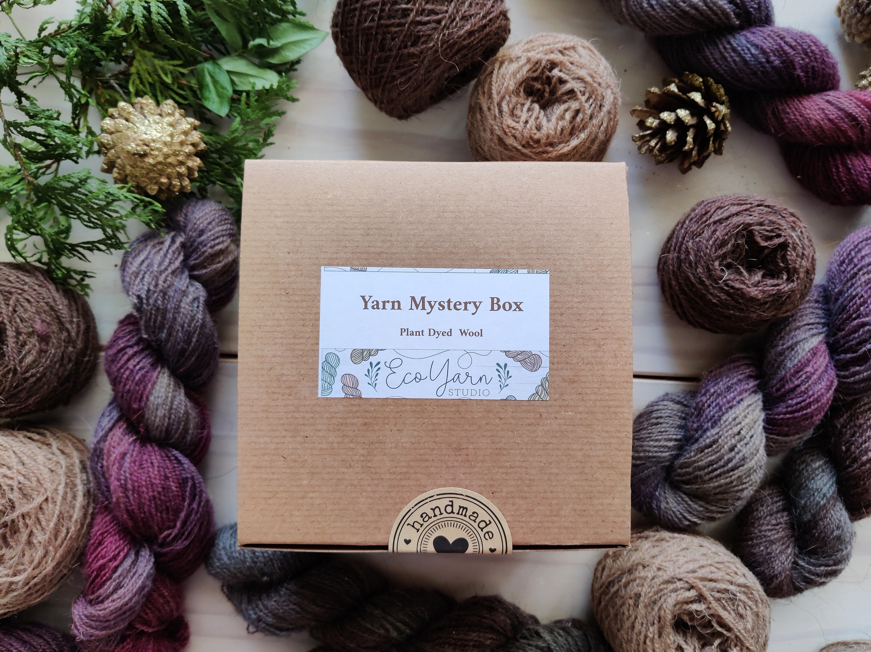 Yarn MYSTERY BOX Sock Yarn Gift Box Hand Dyed Yarn Christmas | Etsy