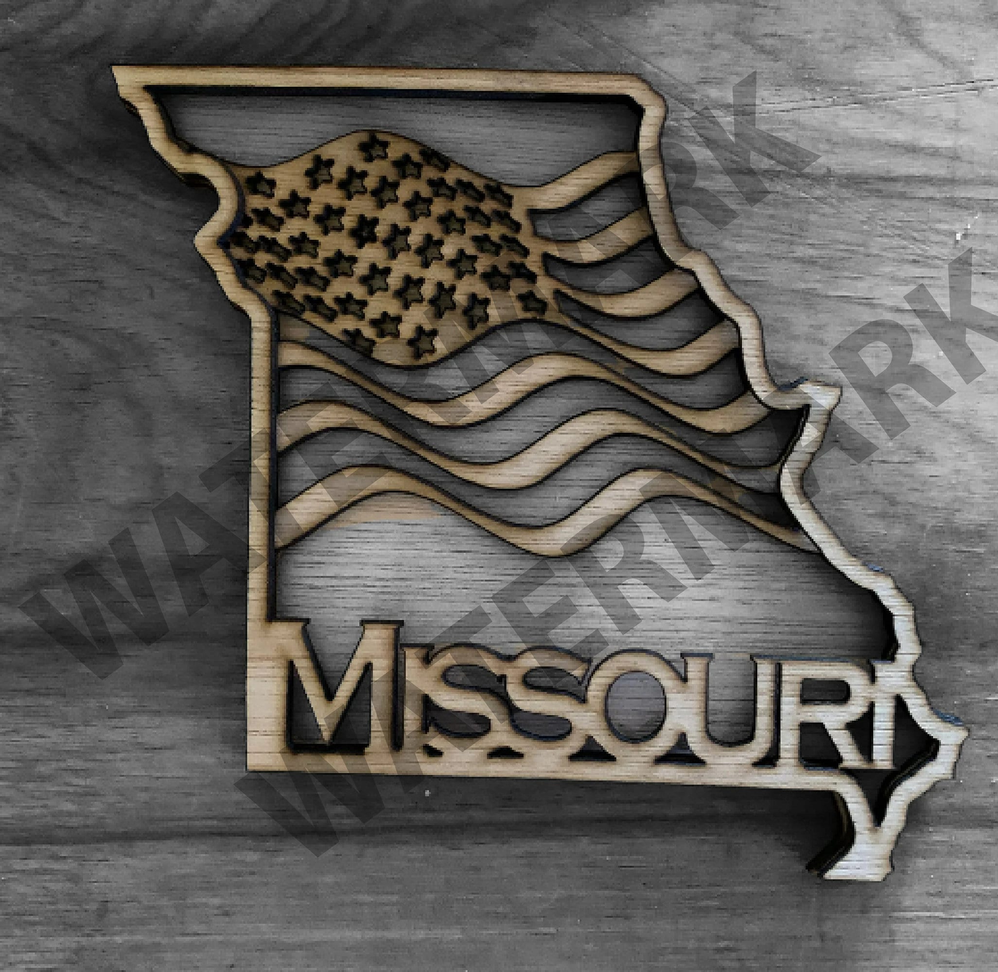 Missouri State Flag Cut File Bundle (svg, Pdf, Ai, Dxf, Eps, Lightburn ...