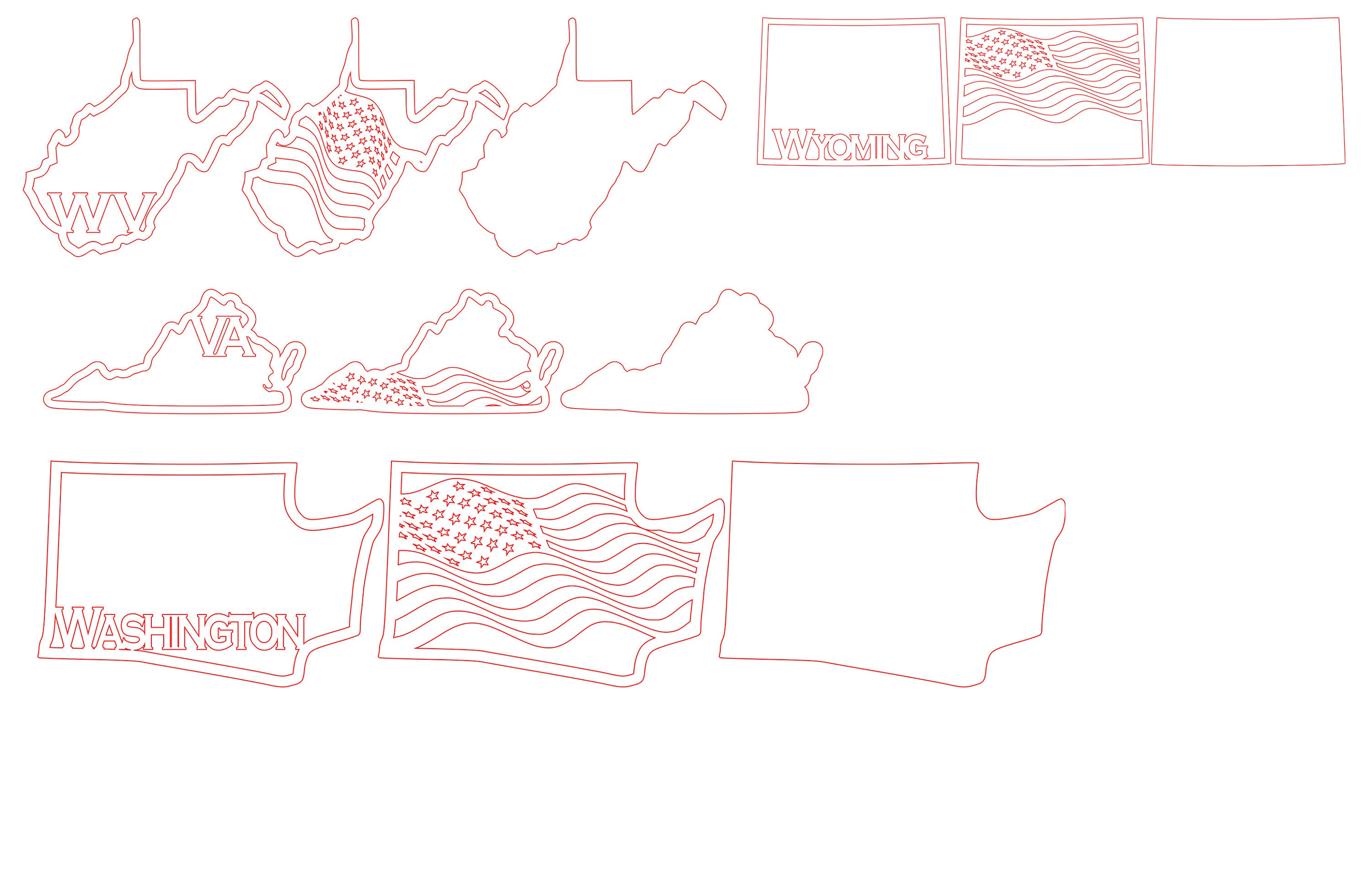 United States Bundle 400 Cut Files State Bundle Svg Cricut - Etsy
