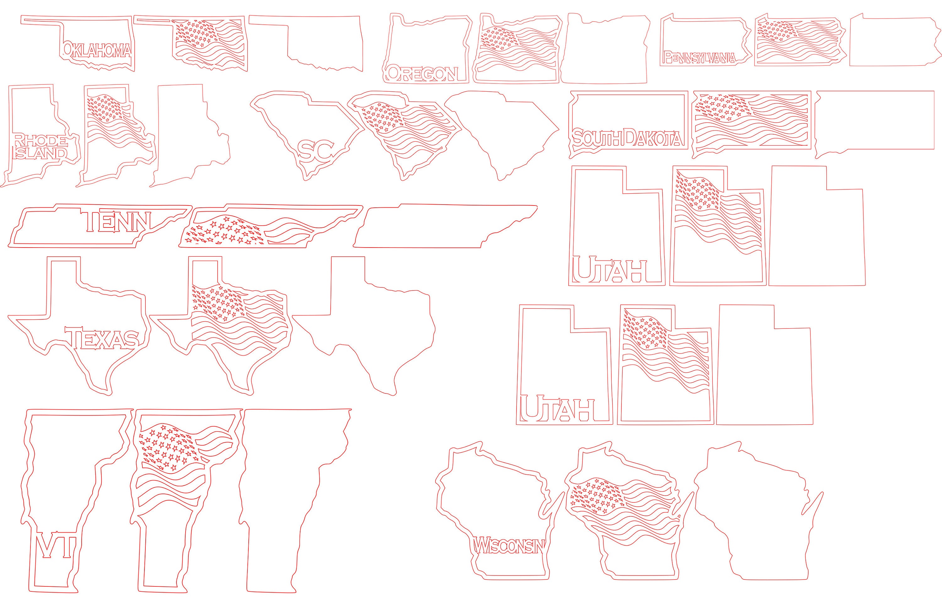 United States Bundle 400 Cut Files State Bundle Svg Cricut - Etsy