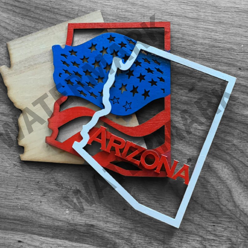 Arizona State Flag Svg - Etsy