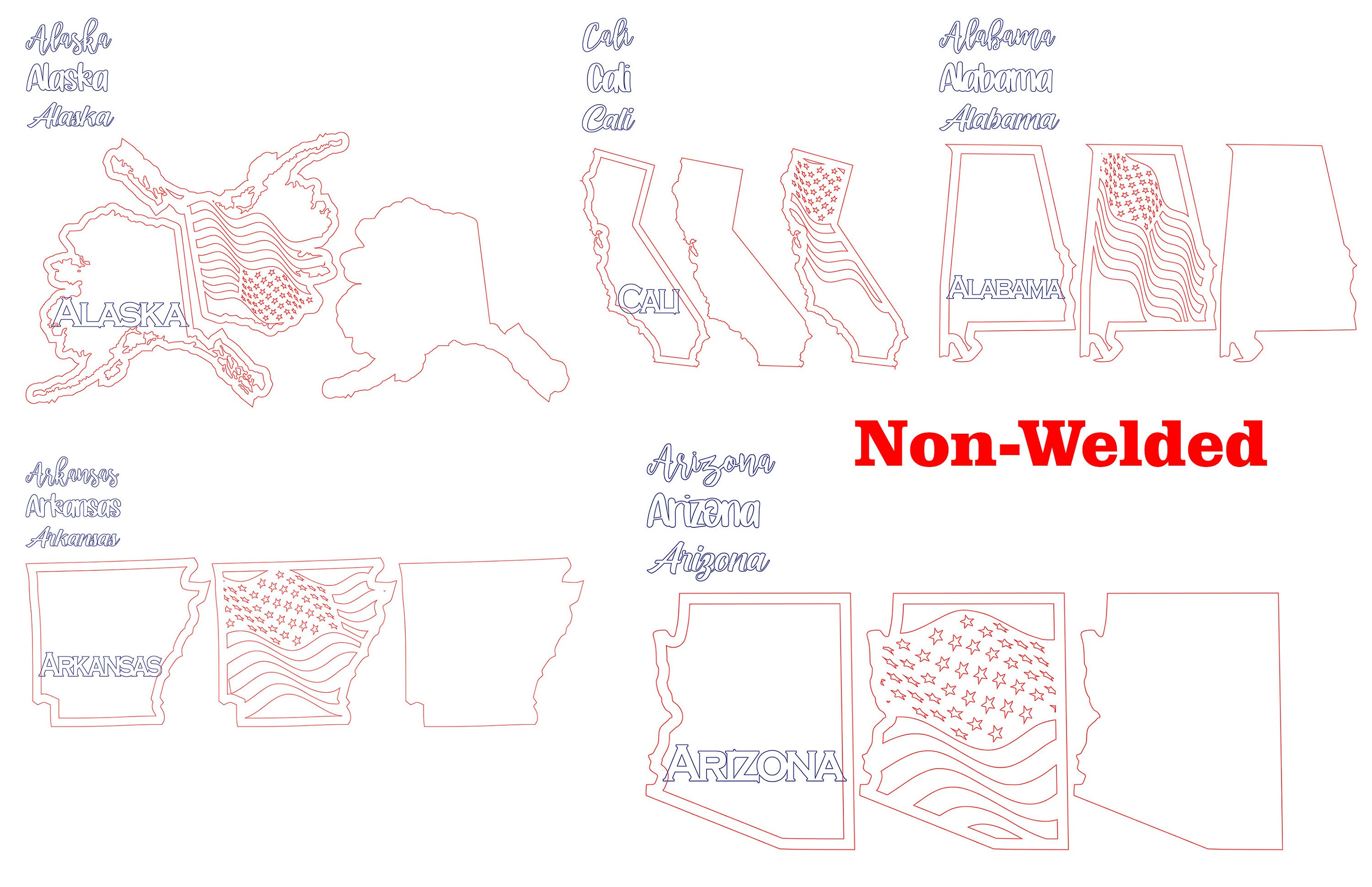 United States Bundle 400 Cut Files State Bundle Svg Cricut - Etsy