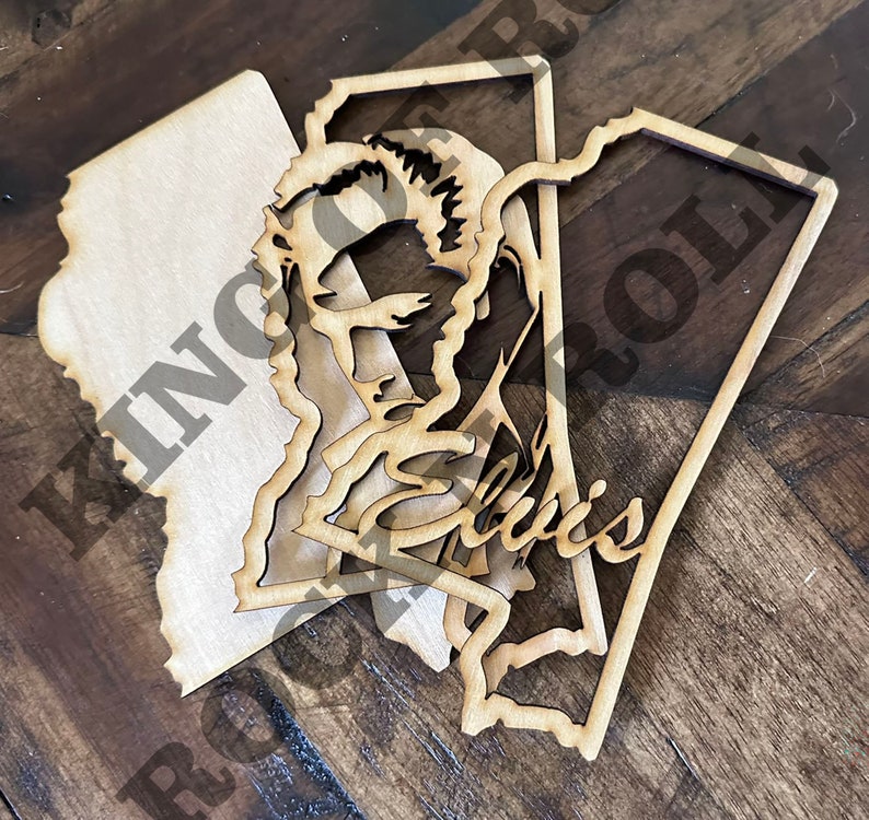 King of Rock N Roll, Elvis Laser Cut File - Etsy