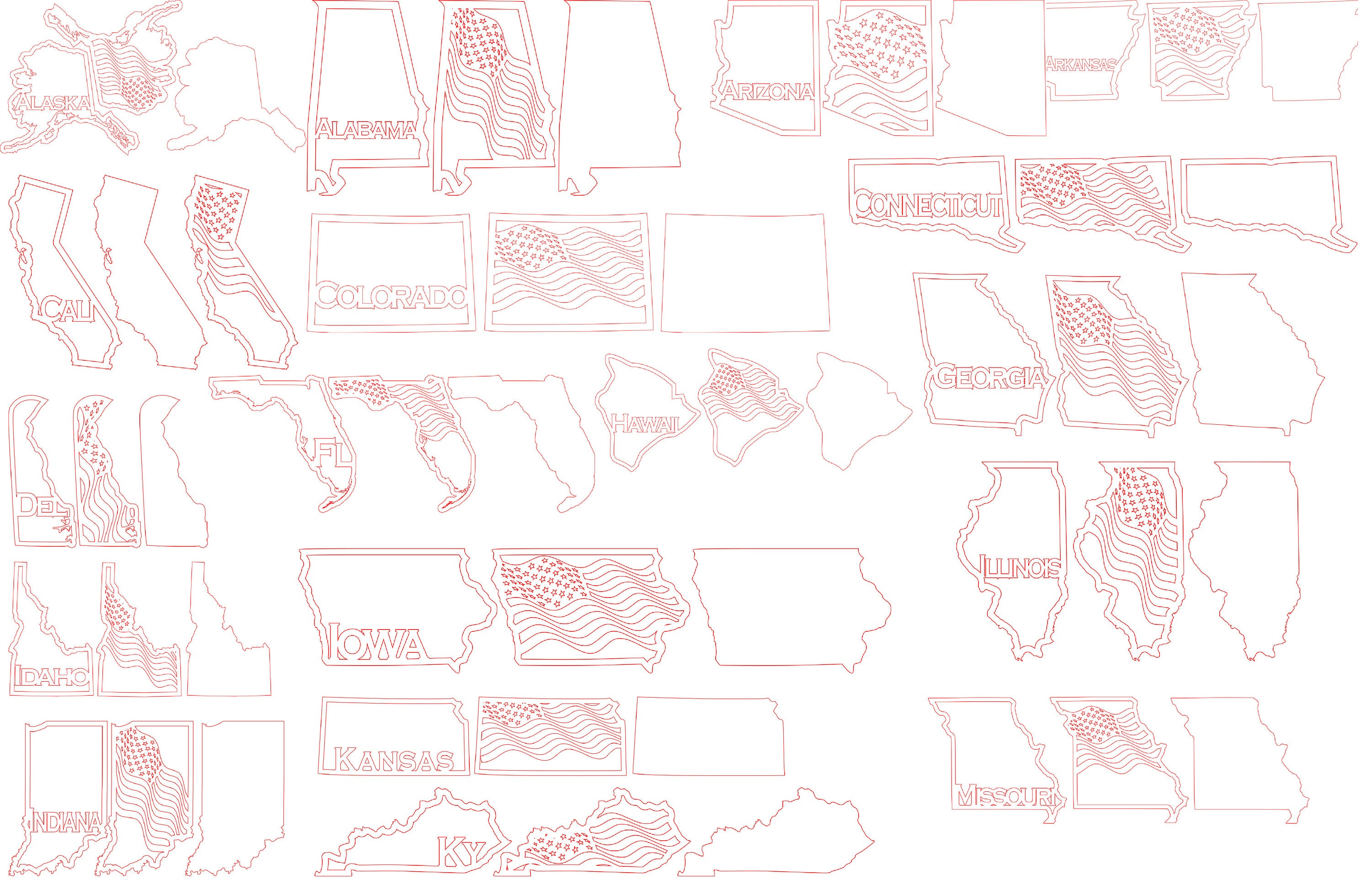 United States Bundle 400 Cut Files State Bundle Svg Cricut - Etsy