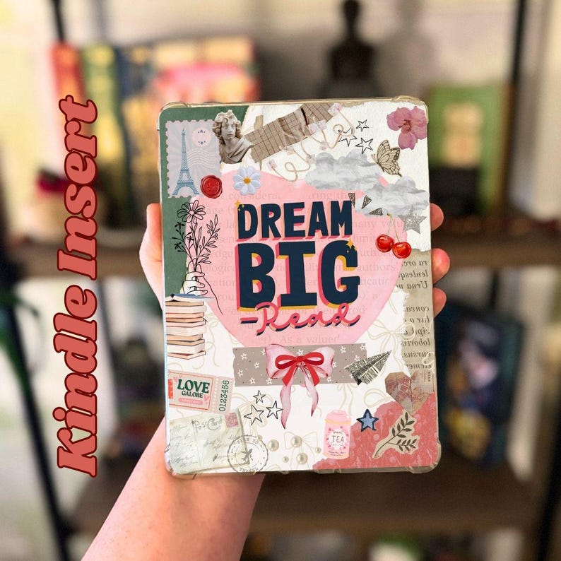 Dream Big Kindle Insert - Girly Booktok Collage (digital Download) - Etsy