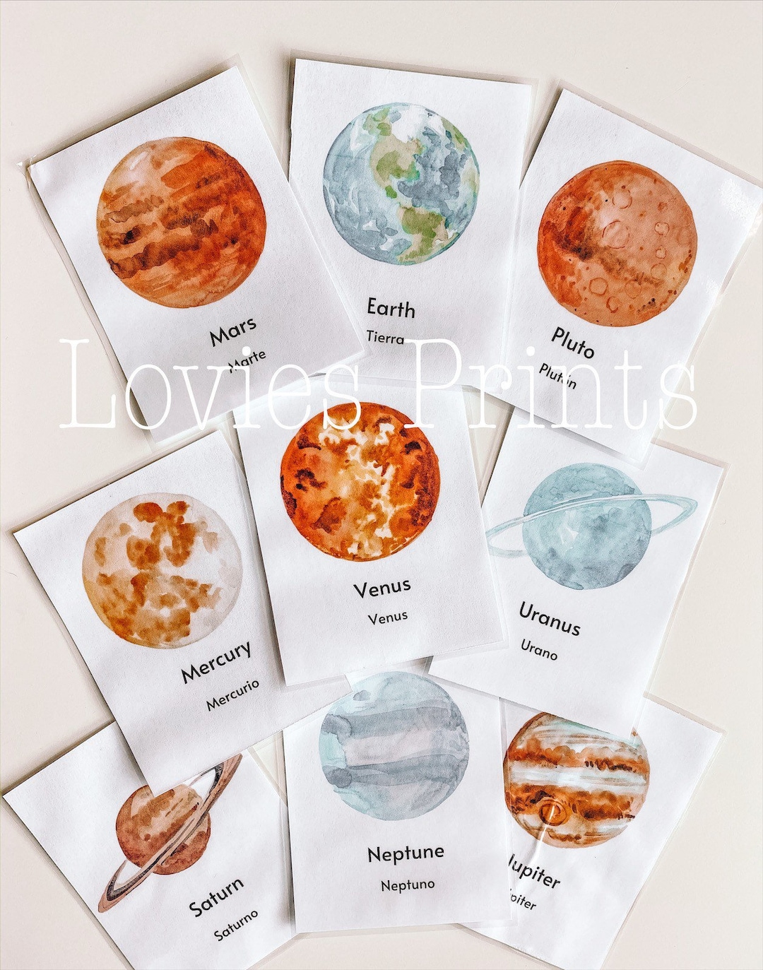 PLANETS FLASHCARDS - Solar Planets, Planet Flashcards Printable ...