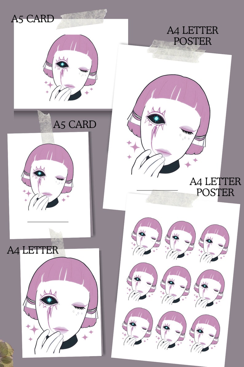 Emo Girl Party Invitations Set Emo Poster Template Printable Instant ...