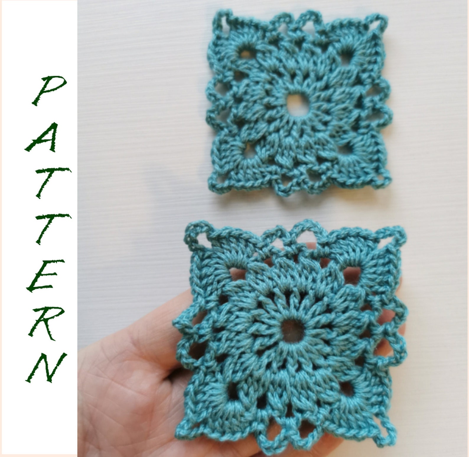 Easy Crochet Openwork Granny Square Pattern (PDF) - Etsy