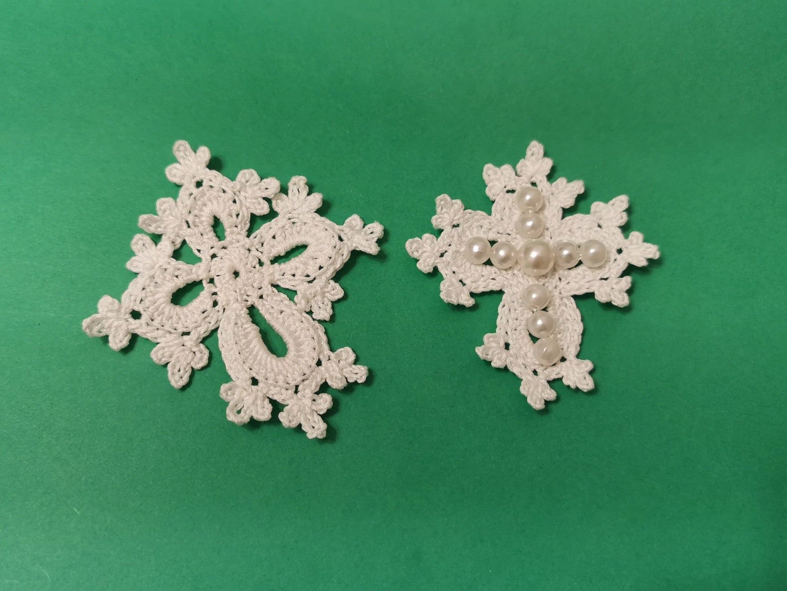 Crochet Cross Pattern: Beaded Motif Tutorial (PDF) - Etsy