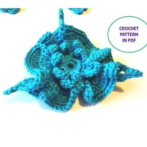 3D Flower Pattern, 3 Petals Crochet Detailed Photo and Description in ...